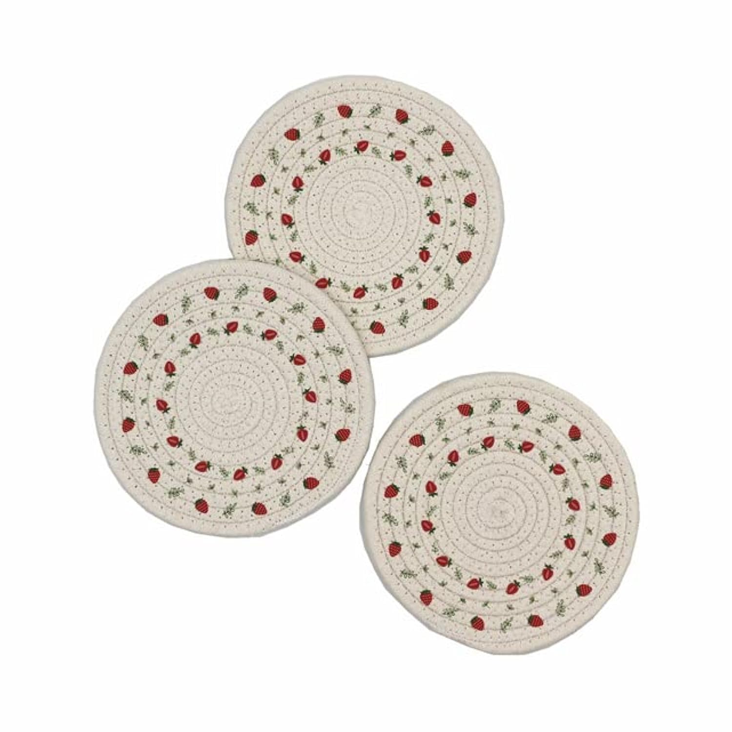 Aertai 3 Pieces Kitchen Pot Holders Set 100% Cotton Thread Weave ...