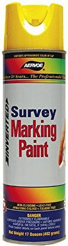 Aervoe Industries Survey Marking Paint, 20 oz, Yellow - 12 CN (205-202 ...