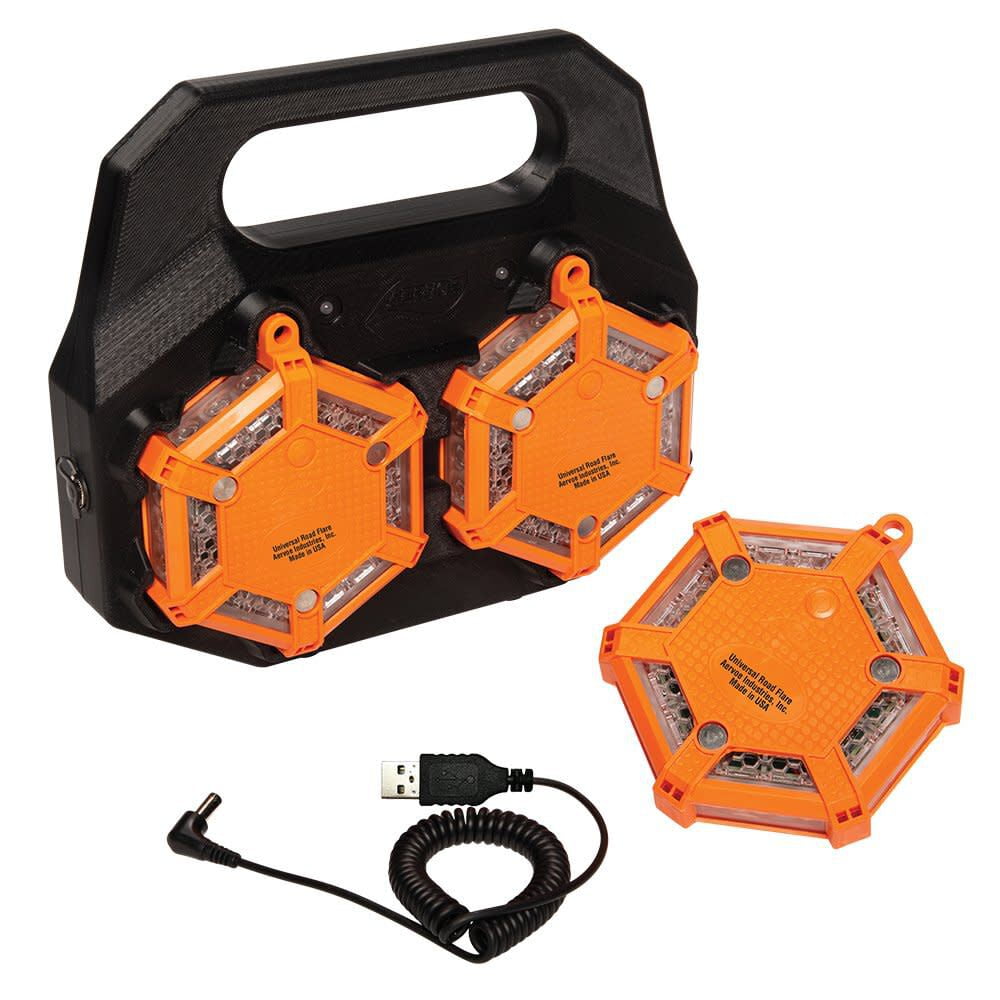 Aervoe Red Led 4 Flare Universal Road Flare Kit - Walmart.com