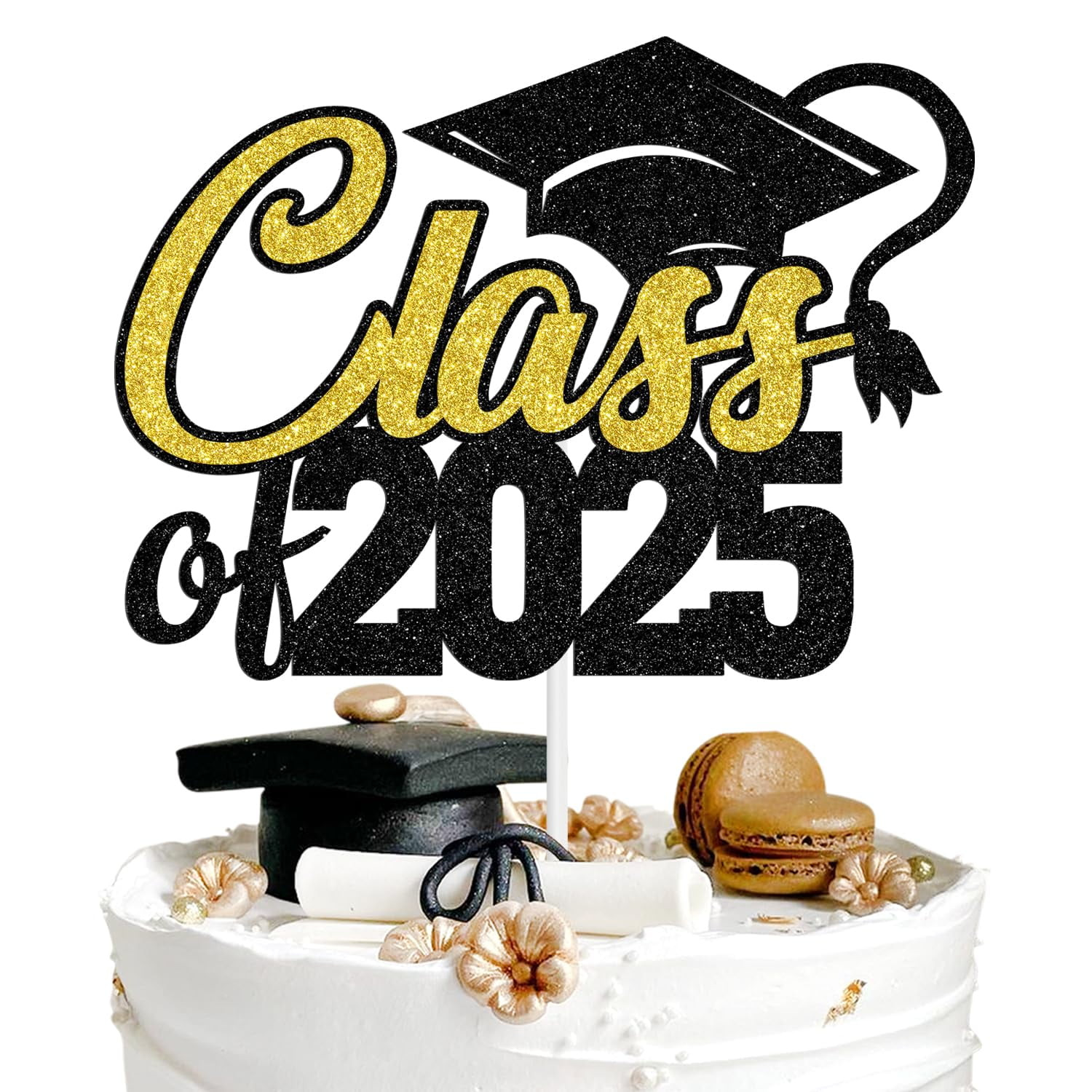 Aeryourtar Class of TWE5 2025 Cake Topper, Congrats Grad 2025 ...