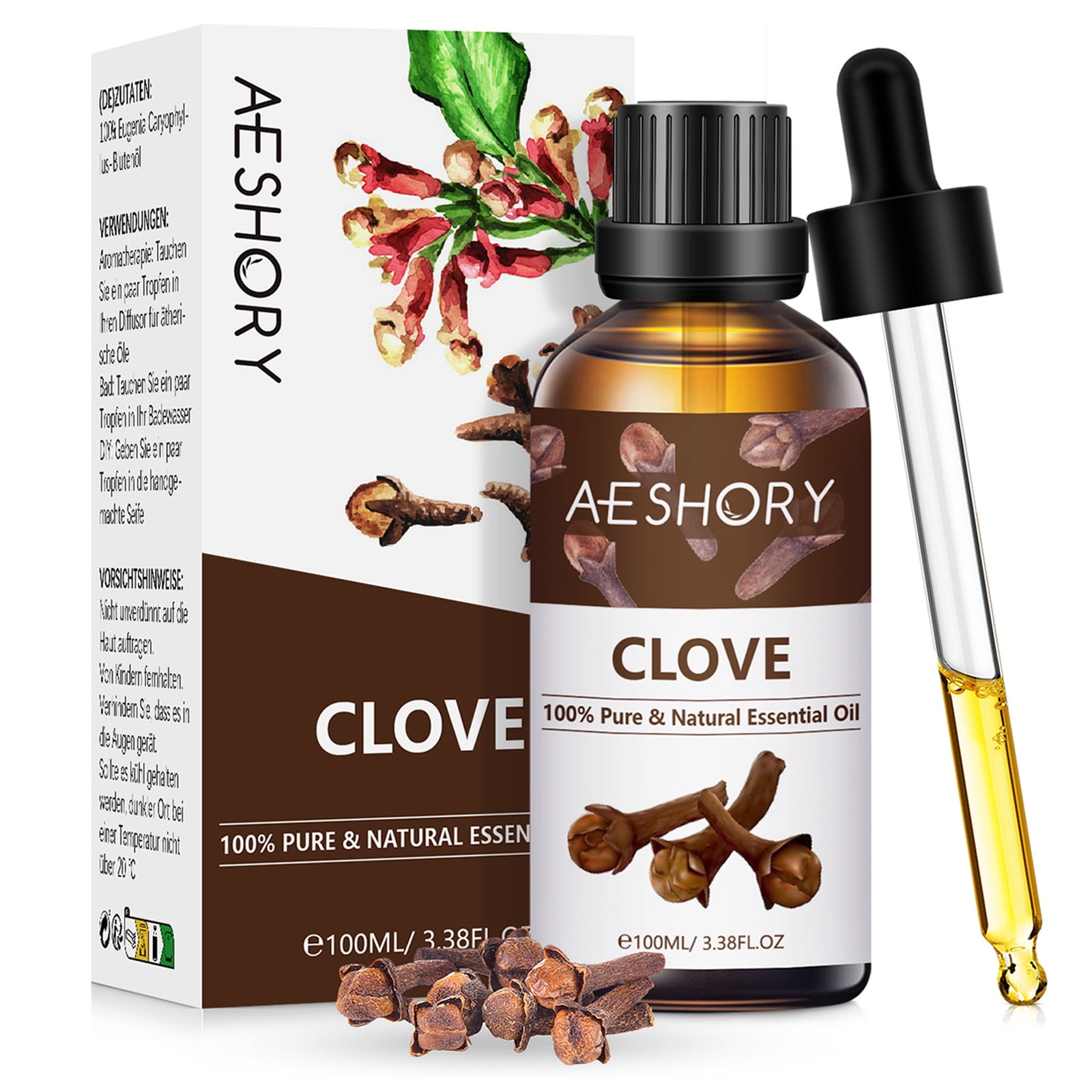 Aeshory 100% Pure & Natural Clove Essential Oil For Diffuser - 100ml/3. ...