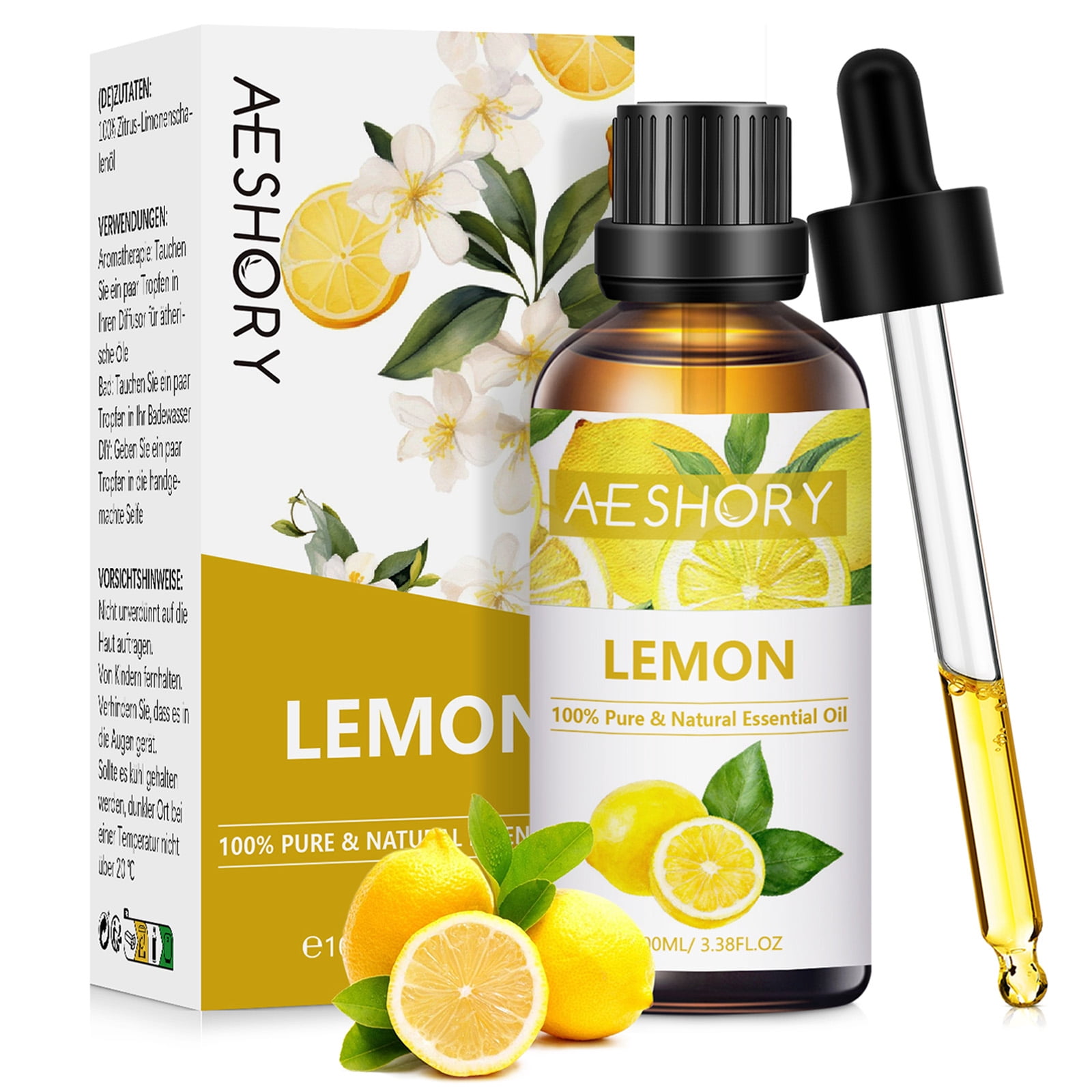 Aeshory 100% Pure & Natural Lemon Essential Oil For Diffuser - 100ml/3. ...