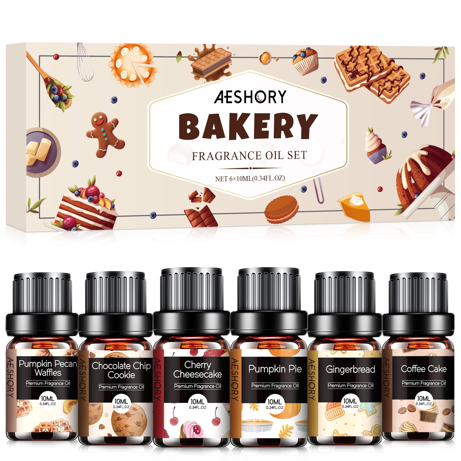 Aeshory Bakery Fragrance Oils Set - Essential Oils for Diffusers for ...