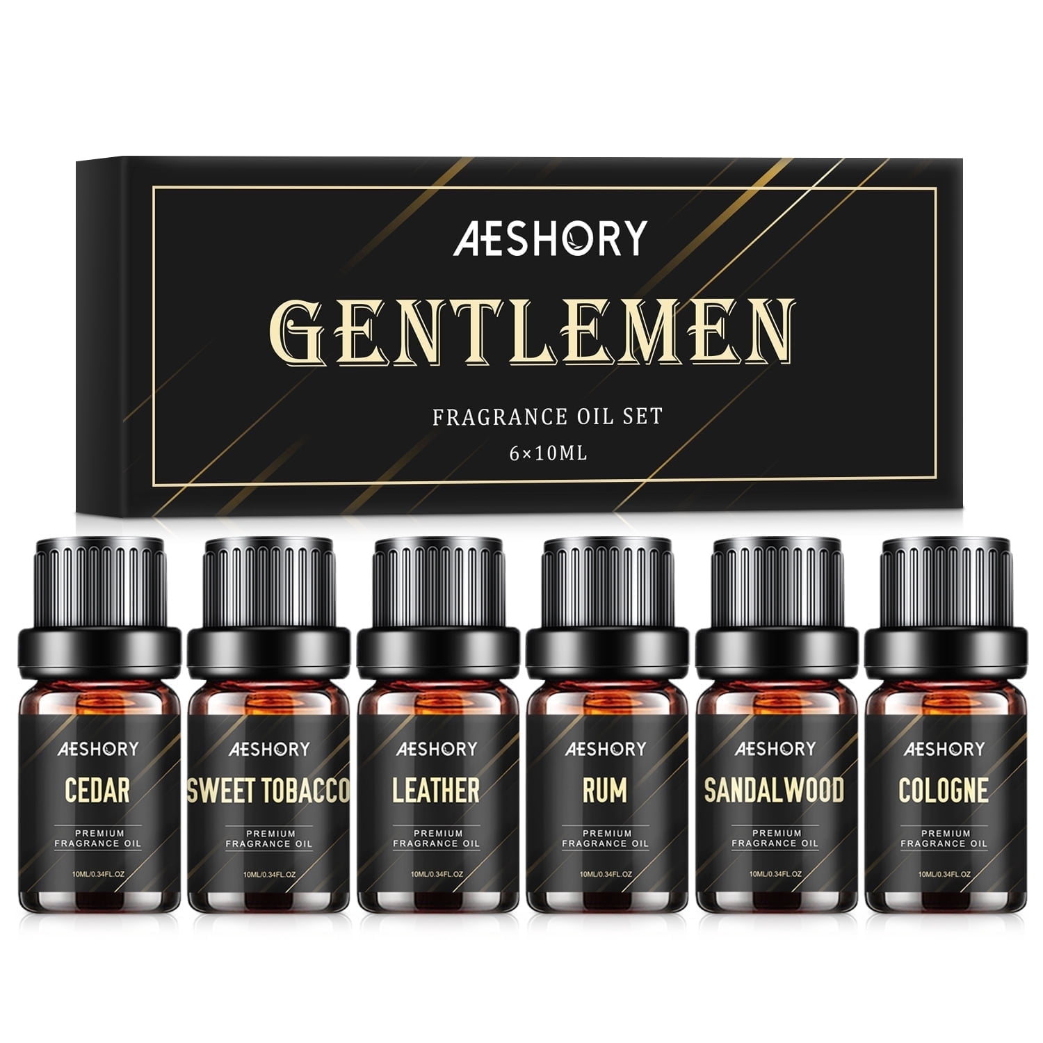 Aeshory, Gentlemen's Fragrance Oils Set, 6 pack, 10ml each - Walmart.com