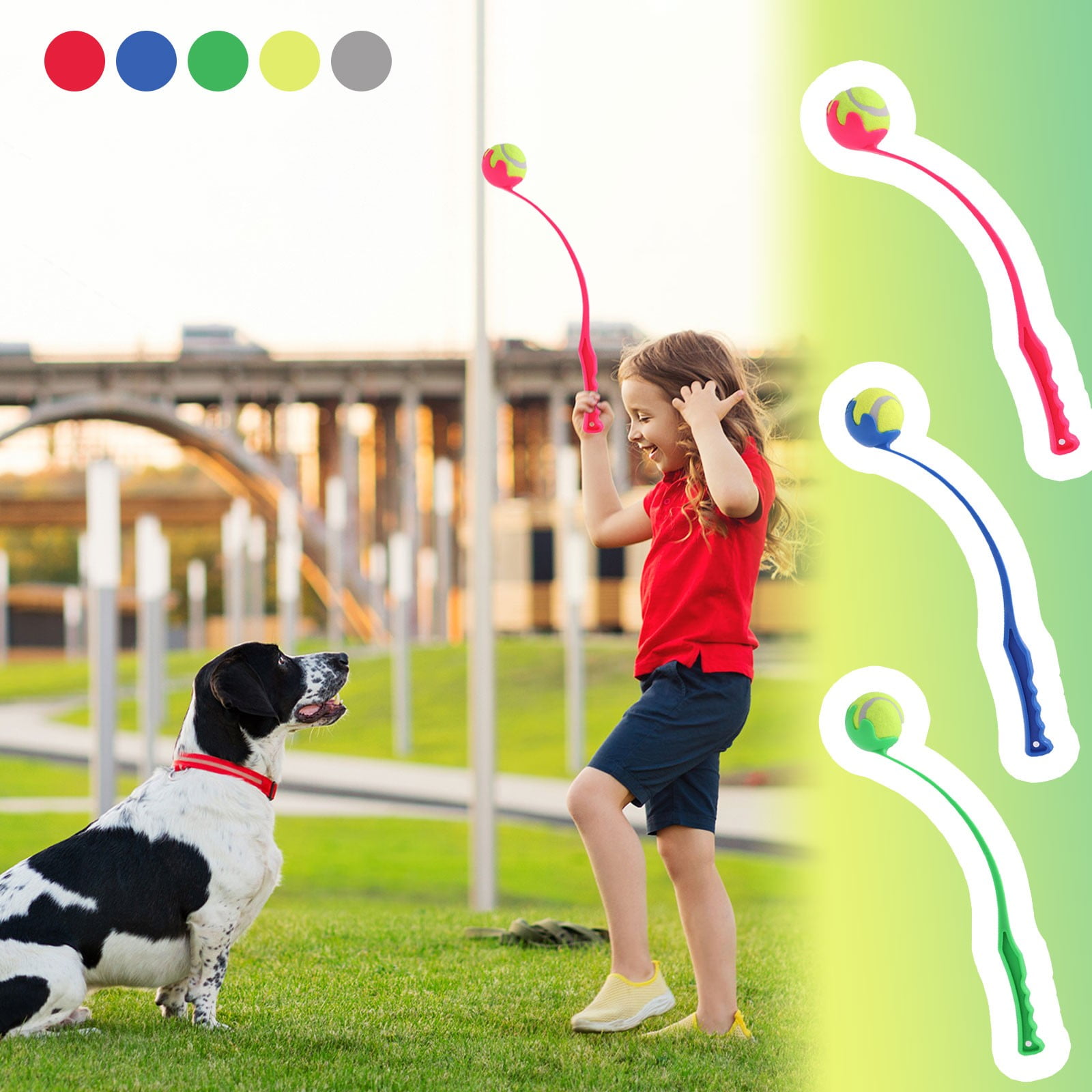 Aeshufy Ball Launcher for Dogs, Tennis Ball Thrower, Ball Launcher ...