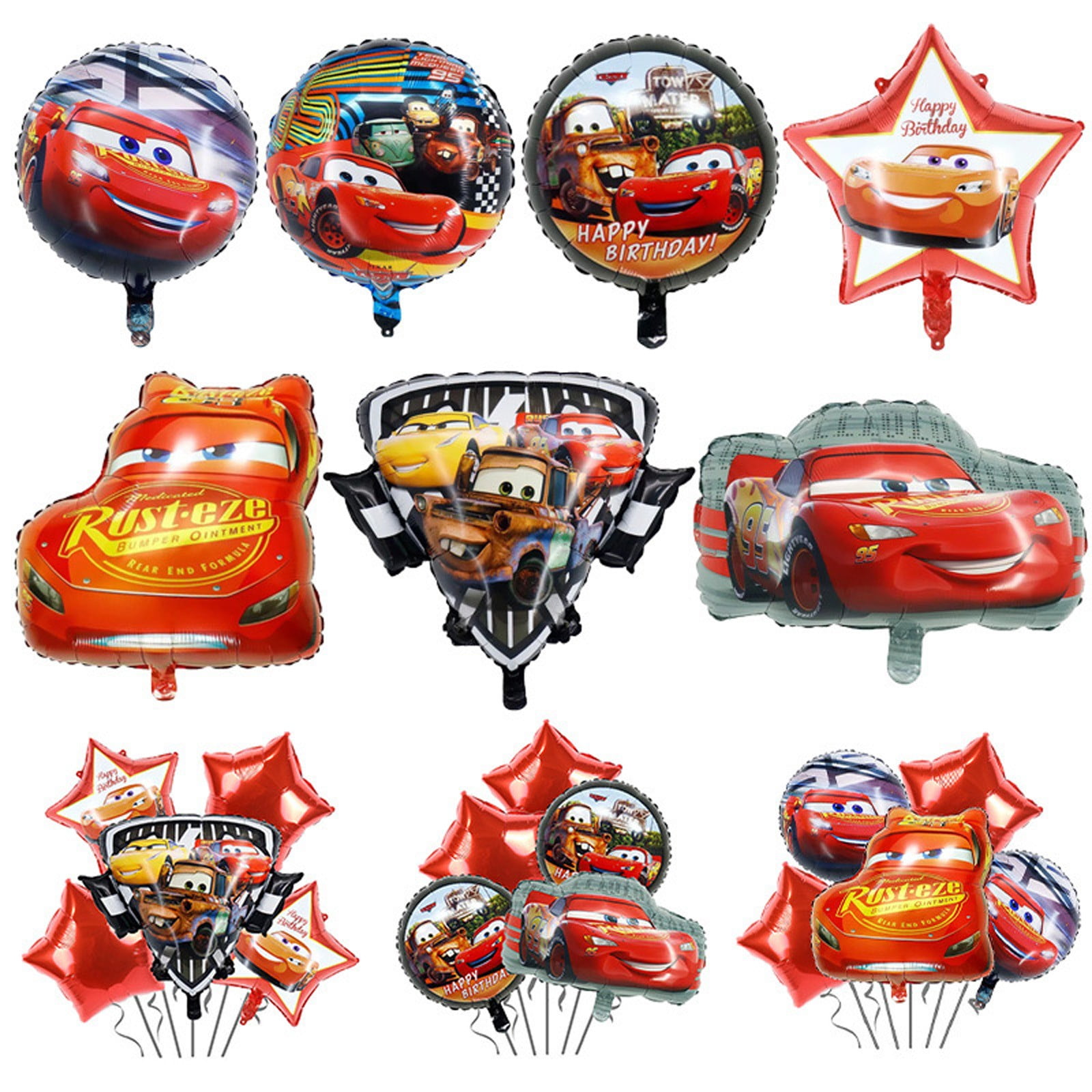 Aeshufy Cars Birthday Decorations, Cars Party Decorations Balloon ...
