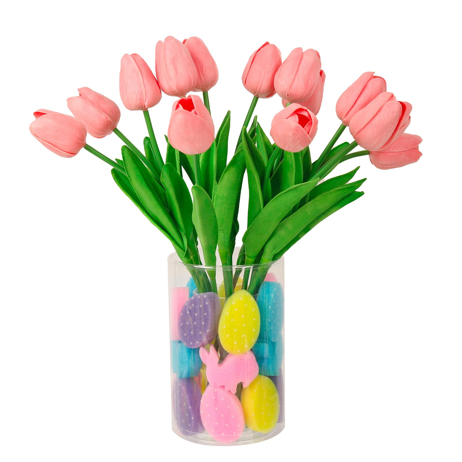Aeshufy Easter Bunny Decorations, Tulips Artificial Flowers, Easter ...
