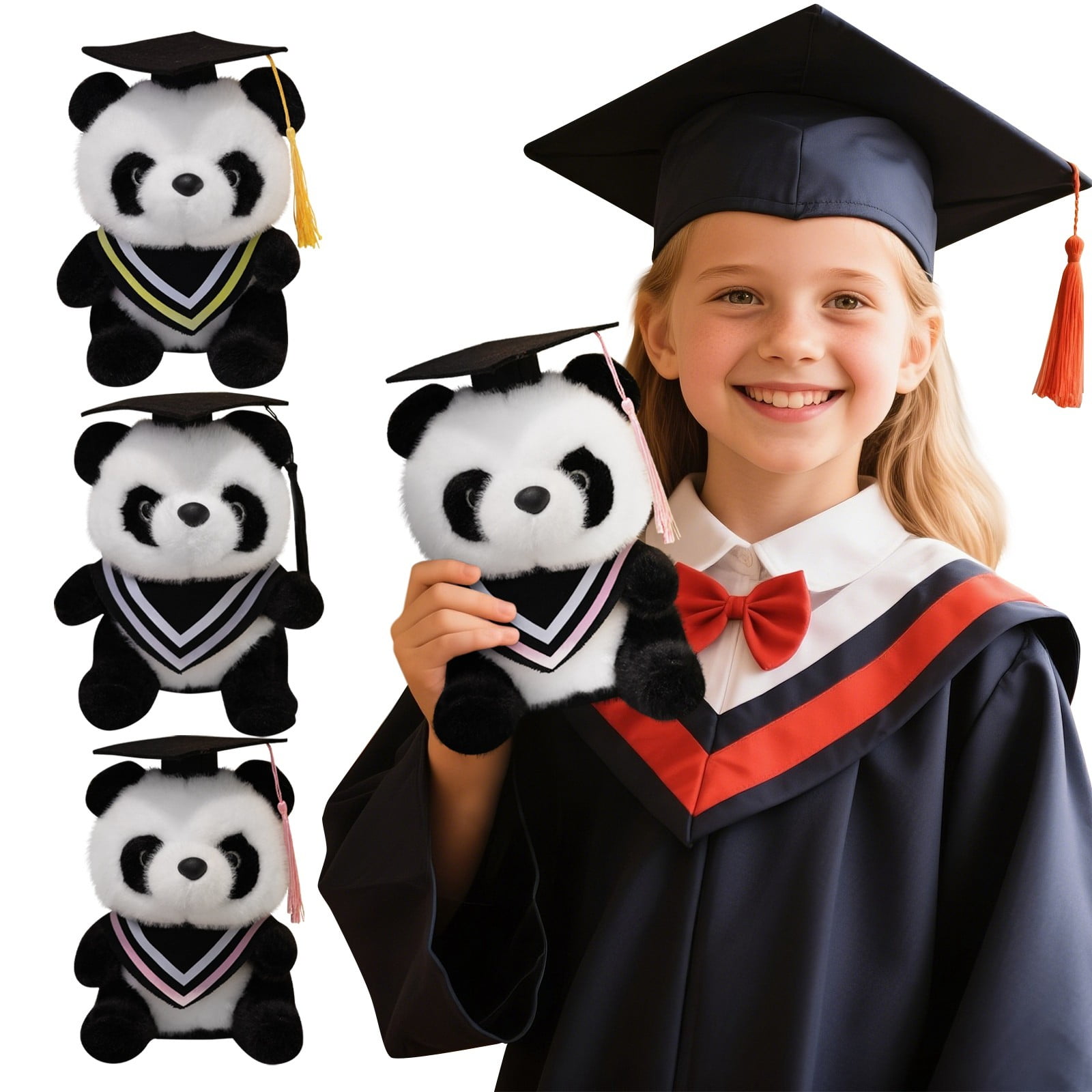 Aeshufy Graduation Plush, Graduation Panda Plush Toy 9.8 Inch with ...