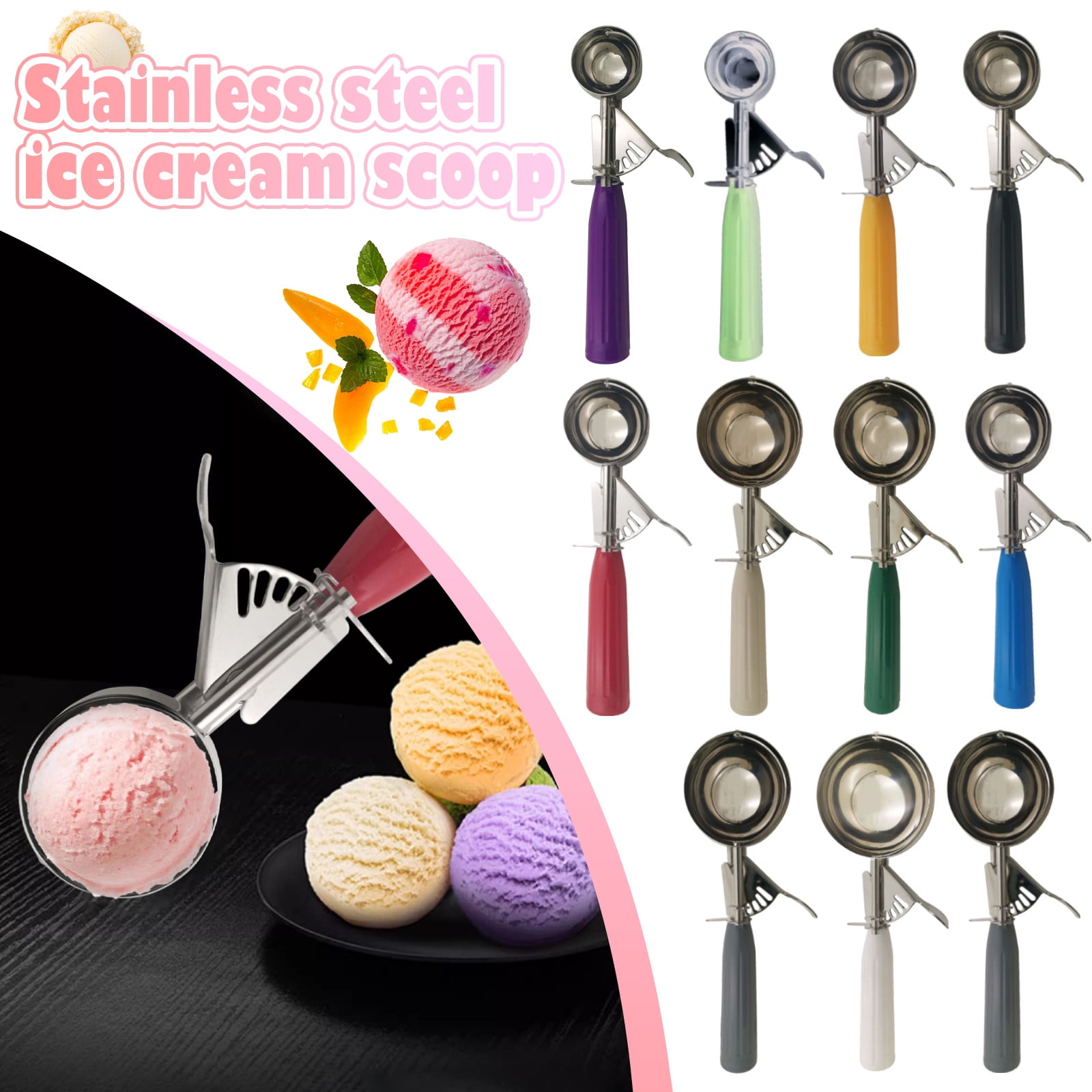 Aeshufy Ice Cream Scoop, Ice Cream Scooper, Scoops for Food, Cookie Scoop, Cookie Scoops for ...