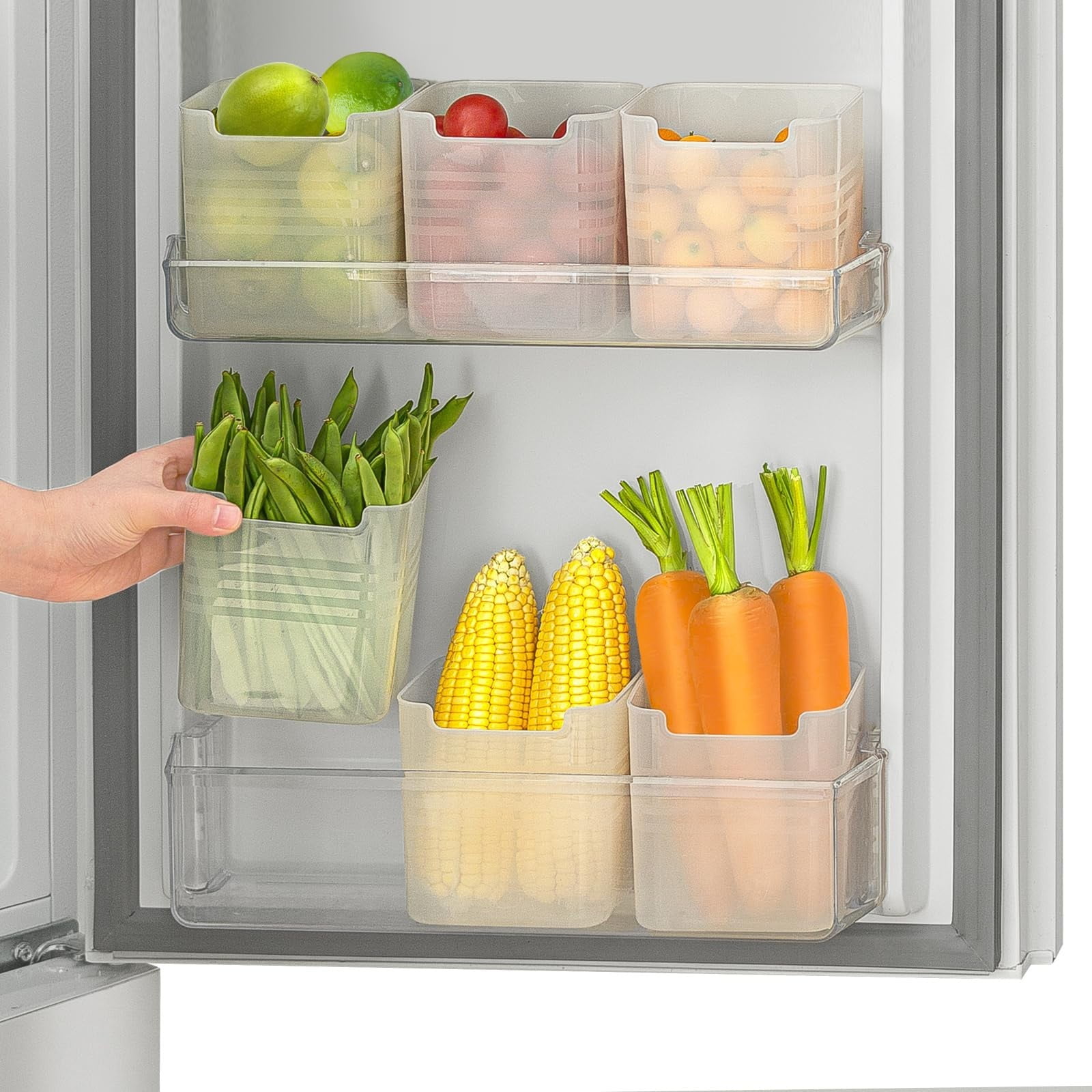 Aeshufy Refrigerator Organizers and Storage, 10 Pack Fridge Organizer ...