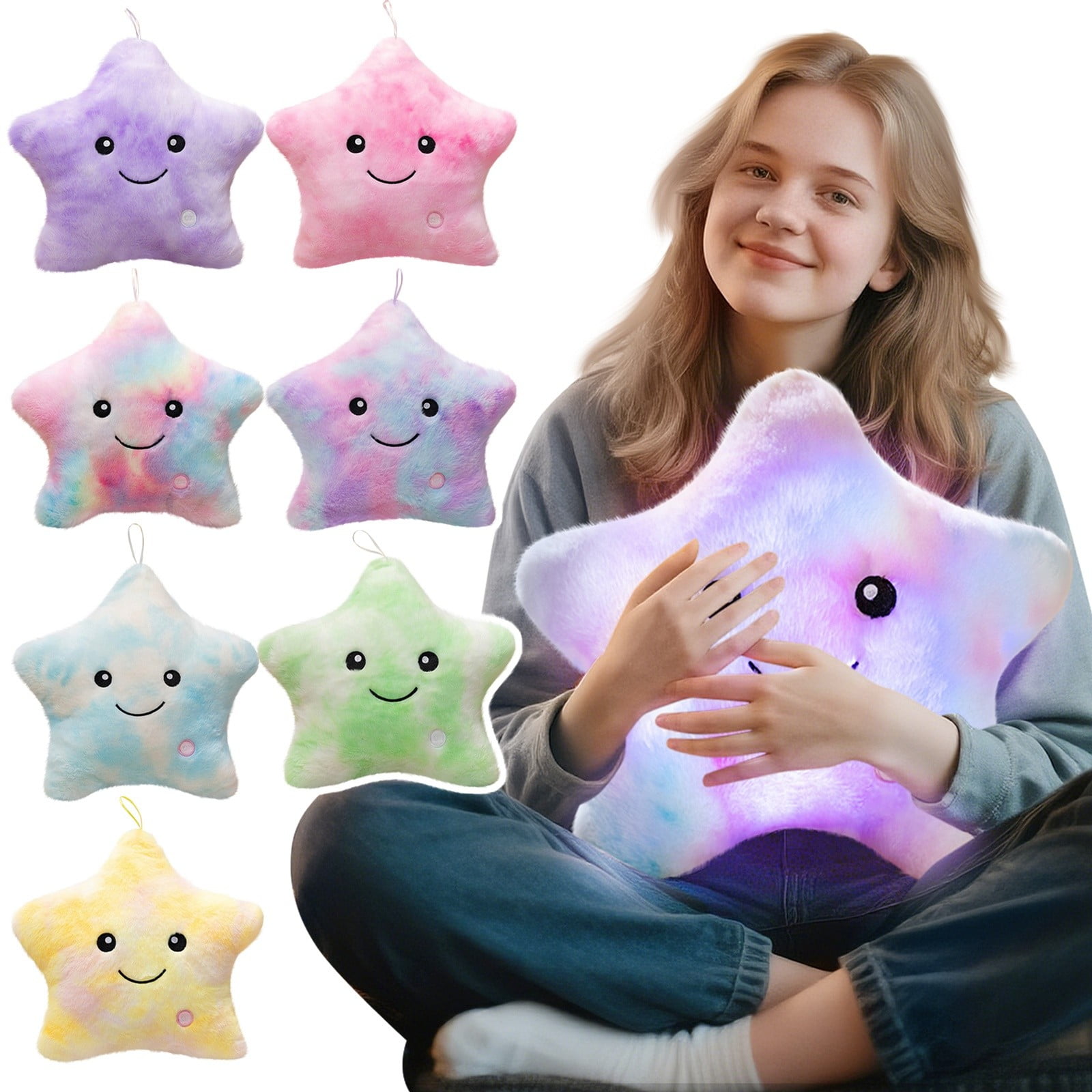 Aeshufy Twinkle Twinkle Little Star, Star Plush, LED Twinkle Star ...