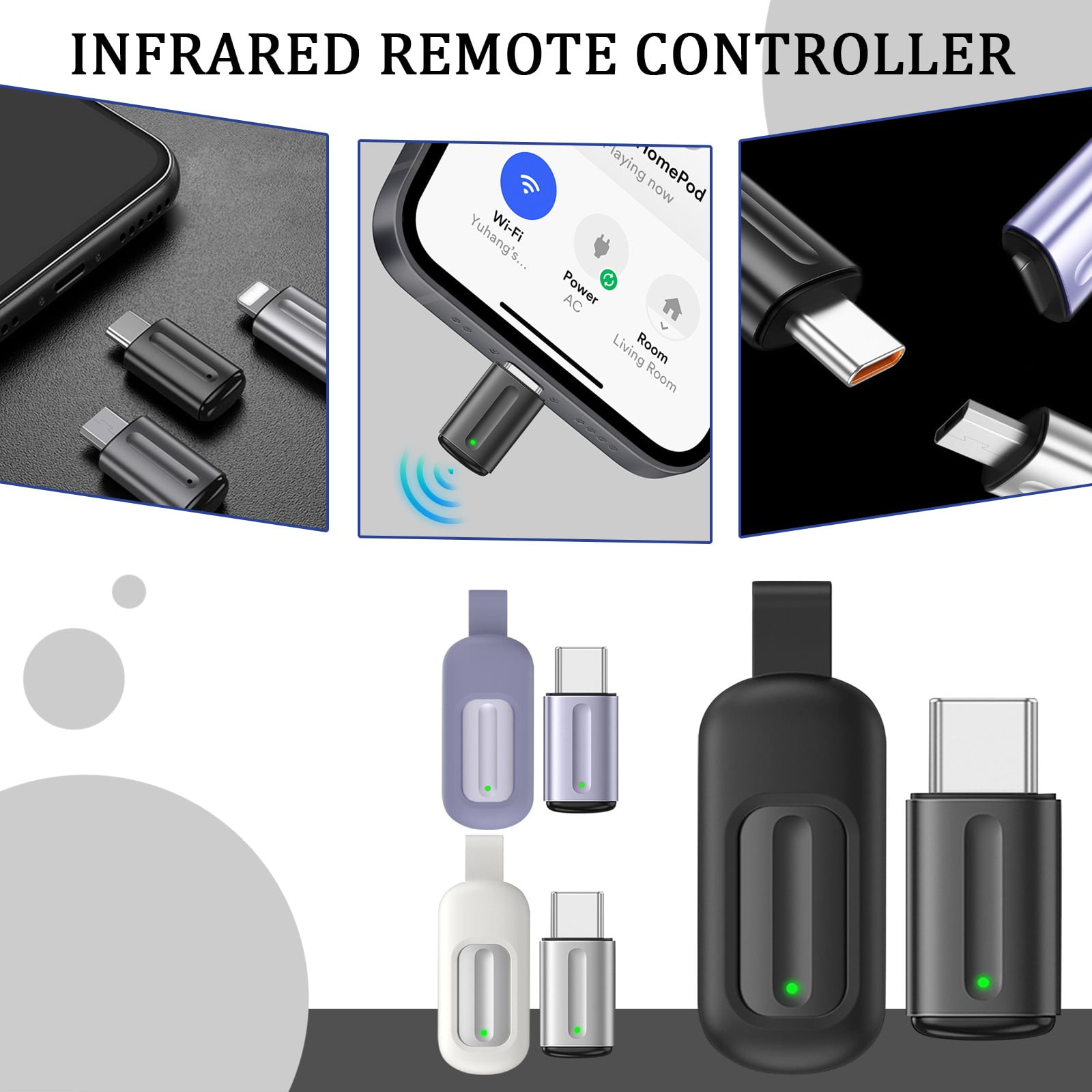 Aeshufy Universal Air Conditioner Remote ControlMini Smartphone IR ...