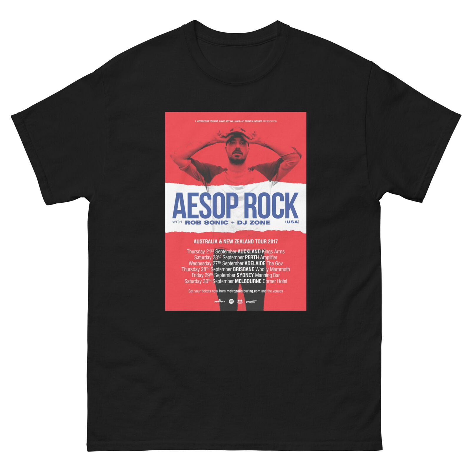 Aesop Rock - Australia & New Zealand Tour Poster Classic Tee - Walmart.com