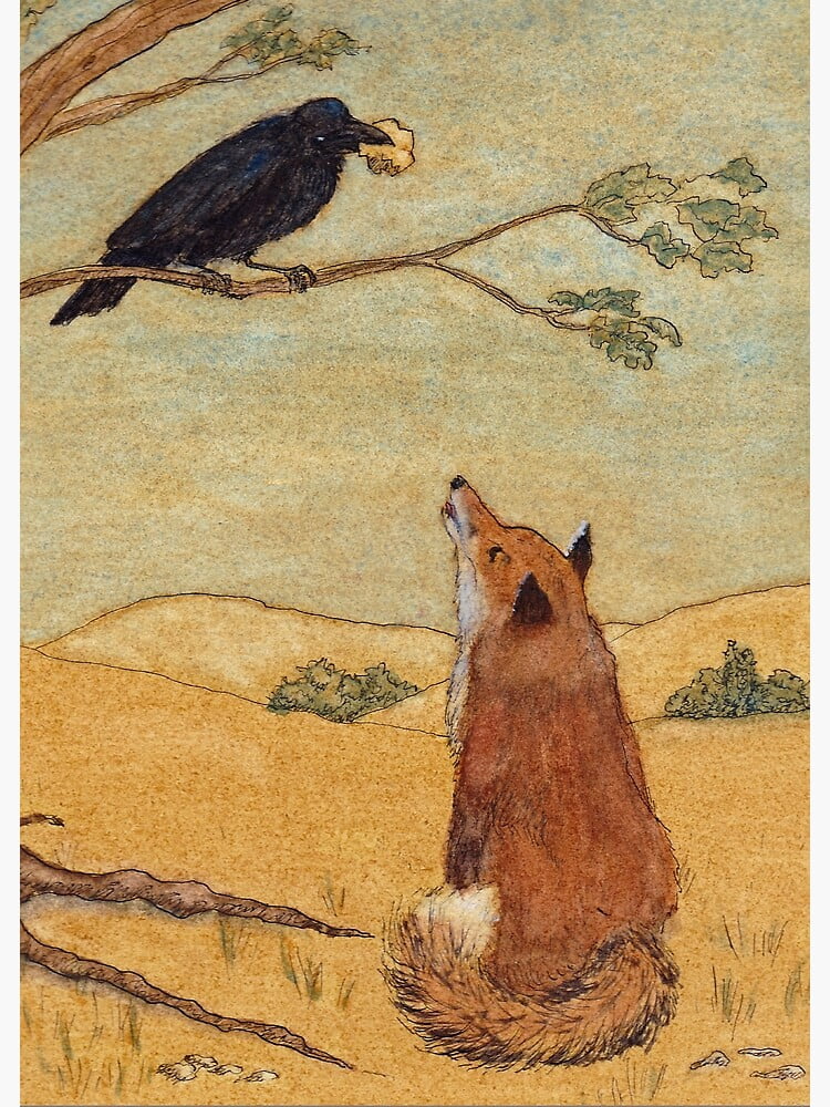 Aesops Fable the Fox and Crow Fashion Art Decor Frame - Walmart.com