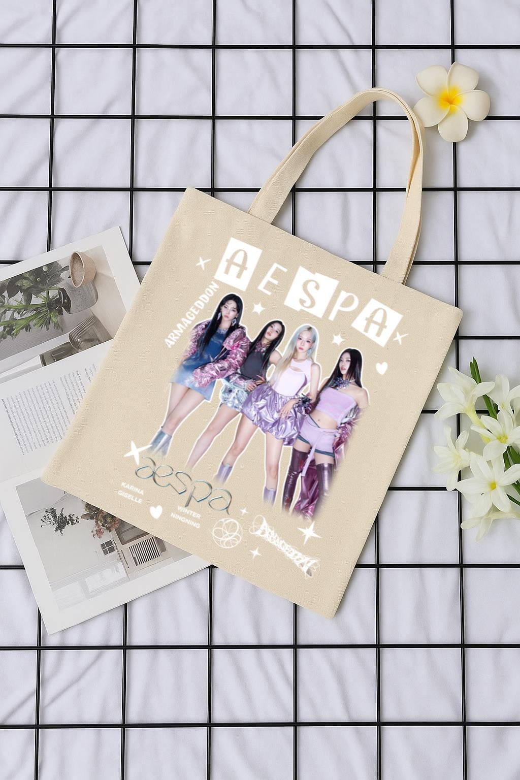 Aespa Armageddon Album T-Bag, Aespa Kpop Bag, Aespa Synk Hyper Line ...