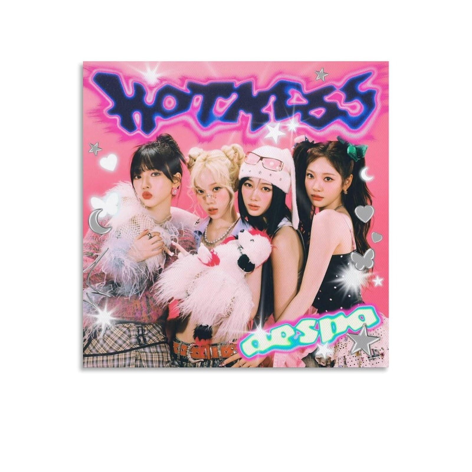 Aespa Hot Mess 2024 1 Canvas Poster Bedroom Decoration Landscape Office Valentine's Birthday ...