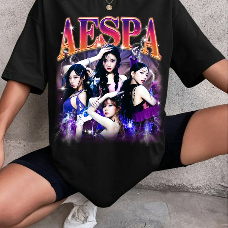 Aespa Kpop Shirt, Aespa World Tour 2023 Shirt, Aespa Synk Hyper Line ...
