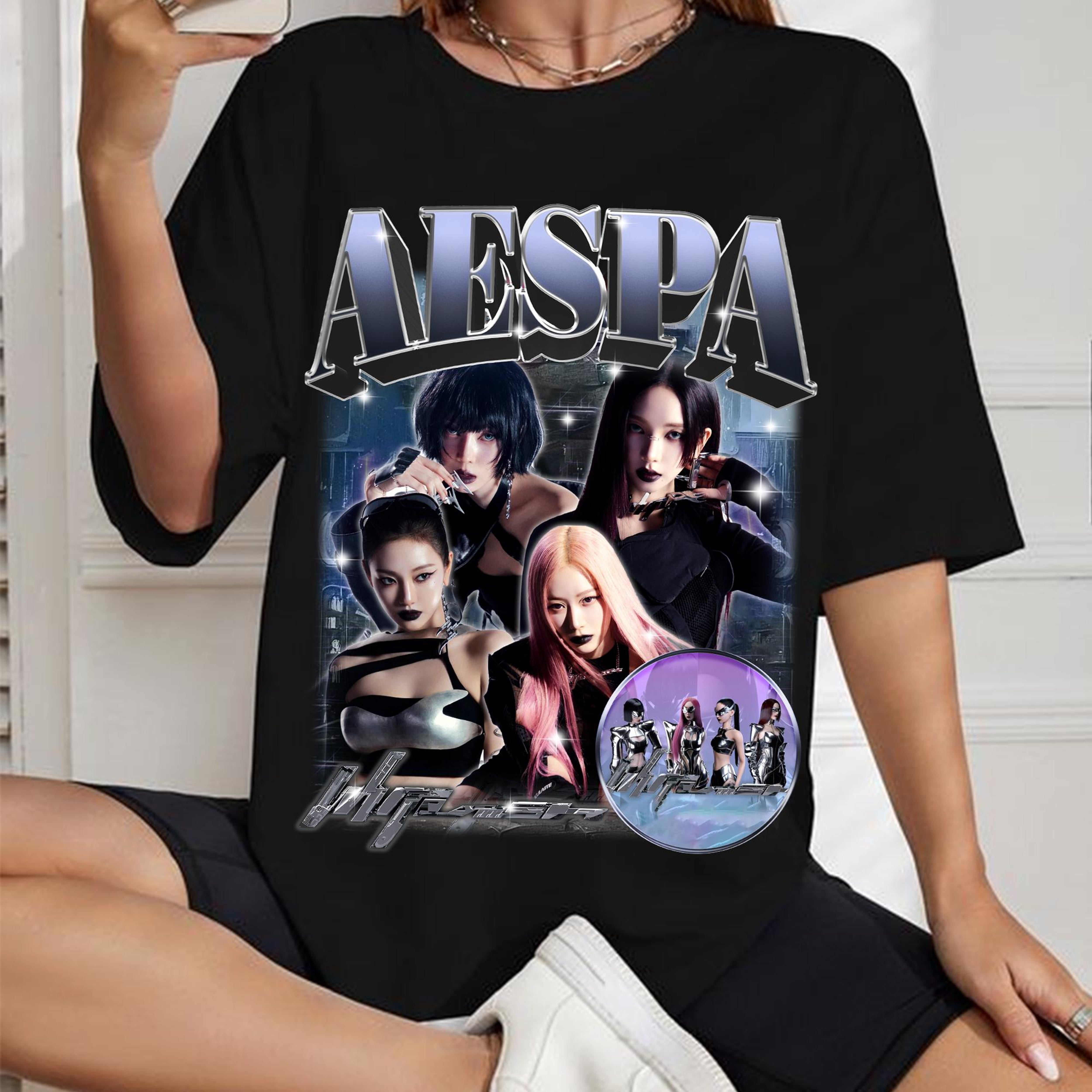 Aespa Whiplash Album Graphic T-Shirt, Aespa Armageddon Album Shirt ...
