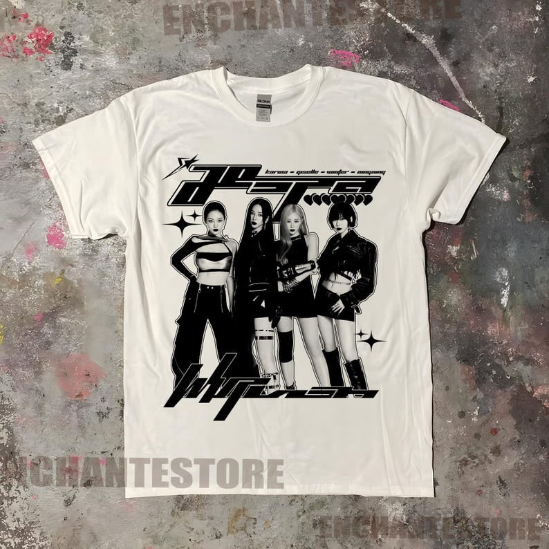 T-shirt Concert Aespa T-shirt Aespa World Tour 2025 - Synk Parallel ...