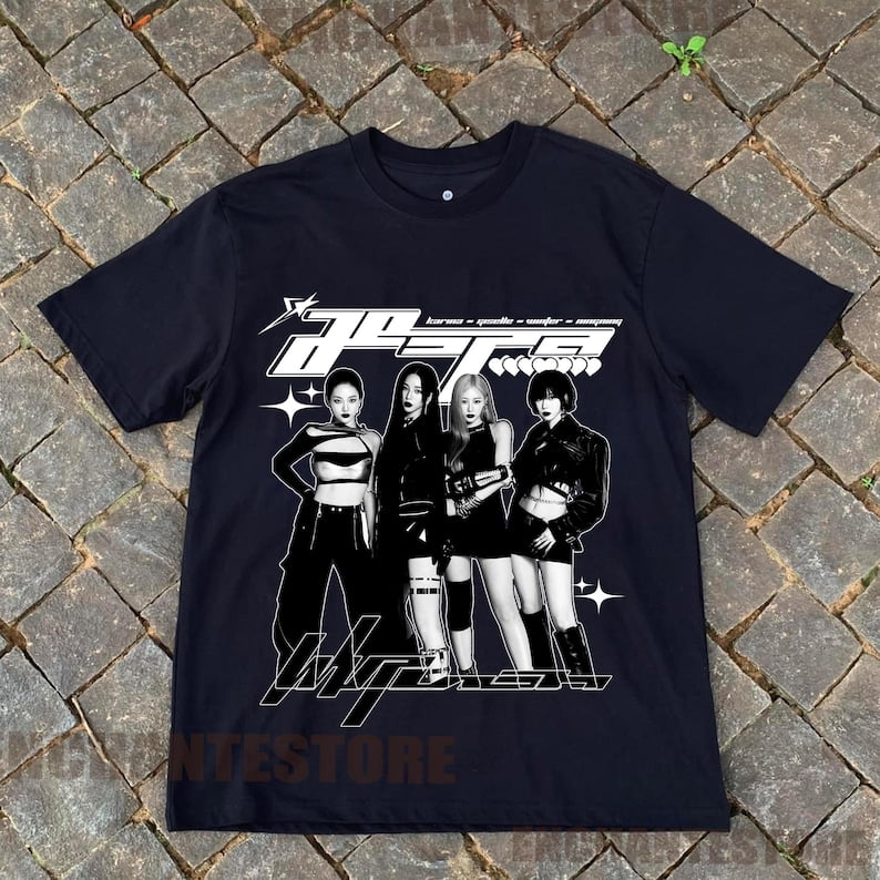 Aespa Whiplash Shirt, AESPA Synk Parallel Line Tour Shirt, Aespa Live ...