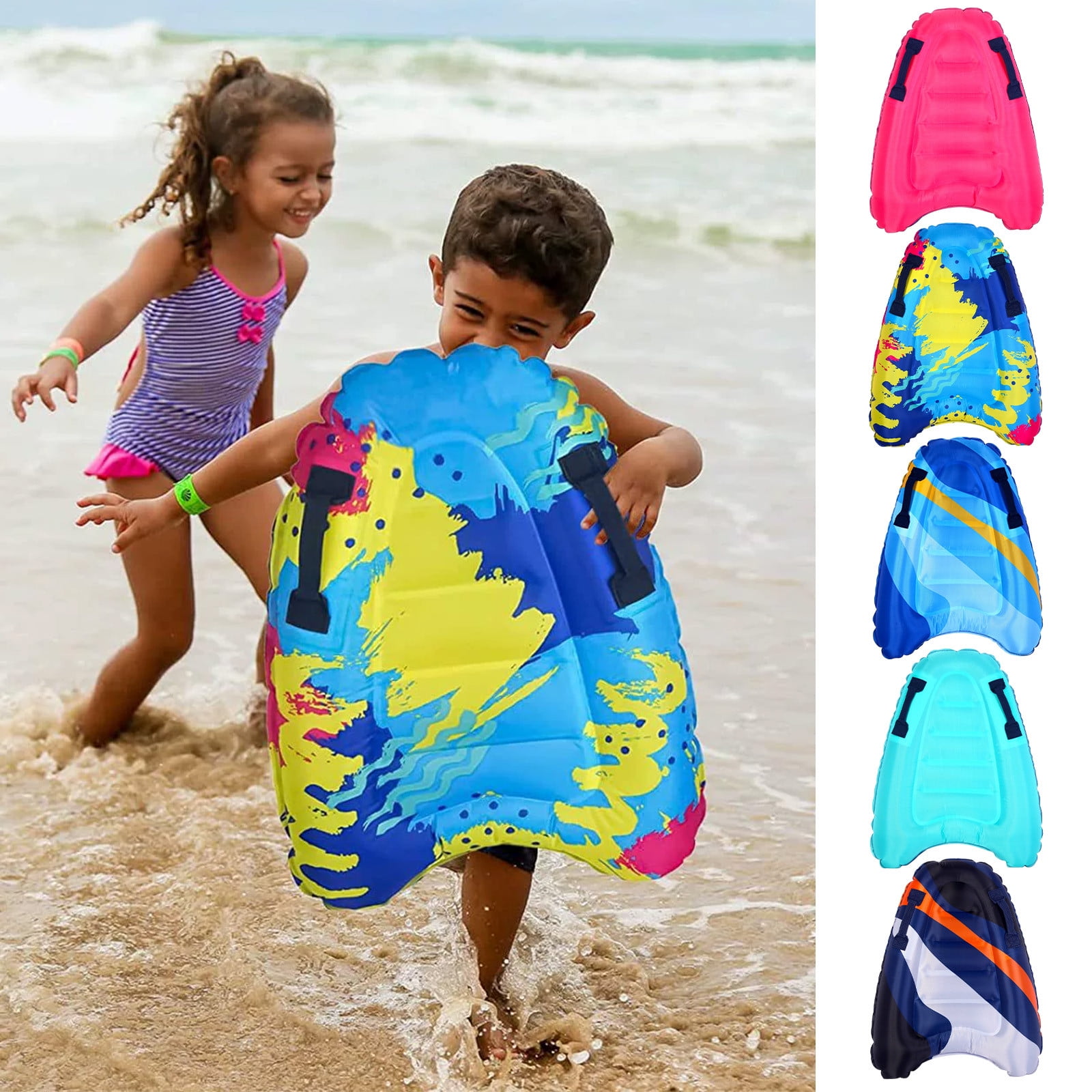 Aespoir Inflatable Surfboard, Potable Bodyboard With Handles, Soft Body ...