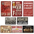 Aestalrcus 8 Pack Bar Signs Metal Signs Funny Bar Signs for Home Bar ...