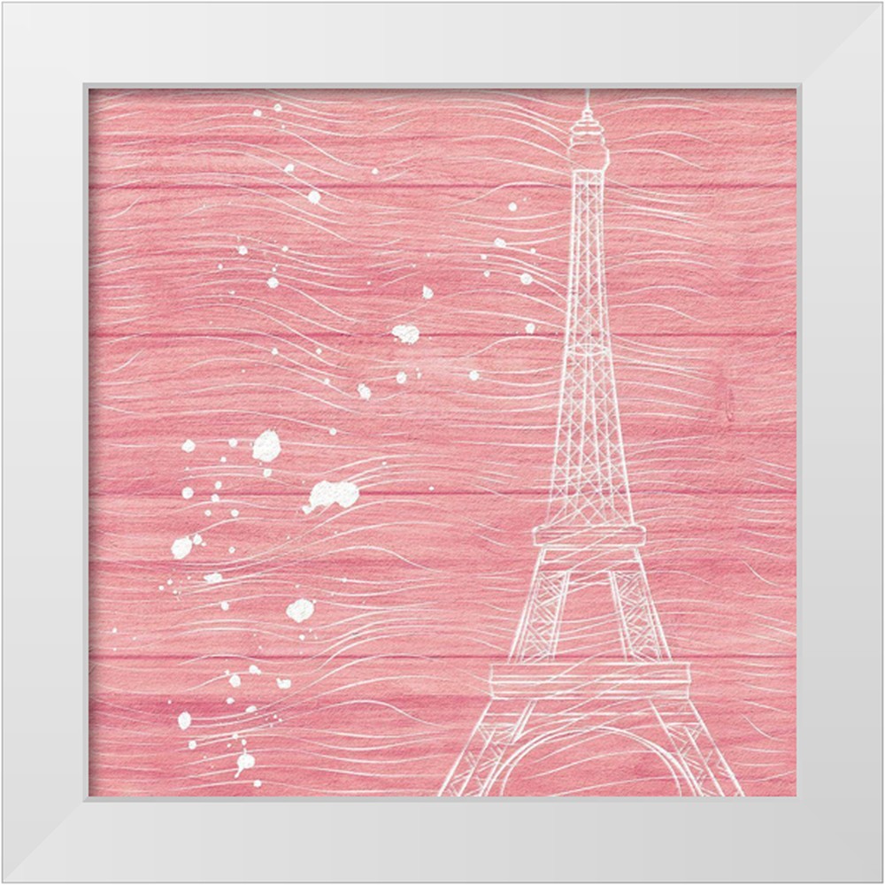Aesthete 20x20 White Modern Wood Framed Museum Art Print Titled - Pink ...