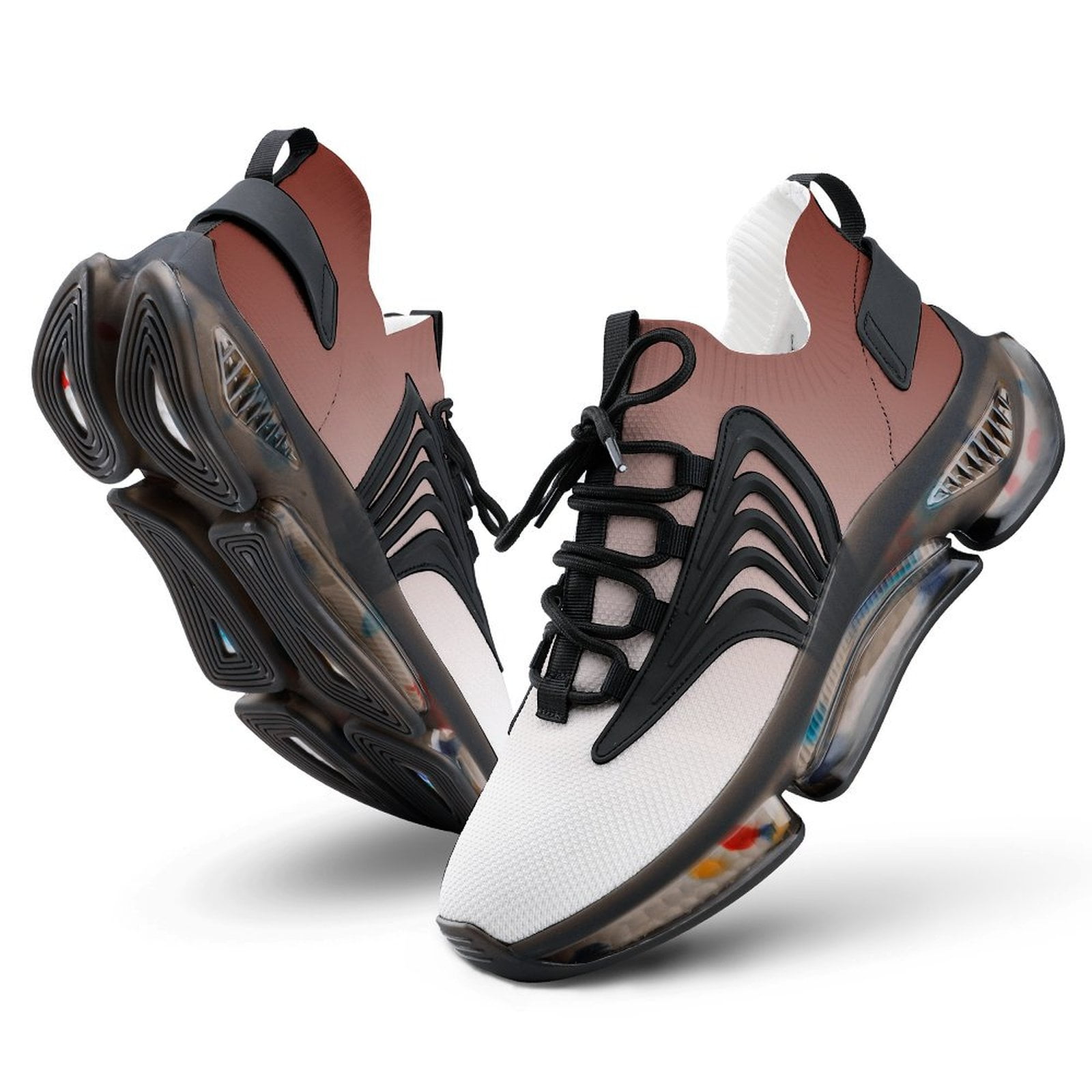 Aesthetic 0xide Red And White Gradient Walking Shoes for Men Woman ...