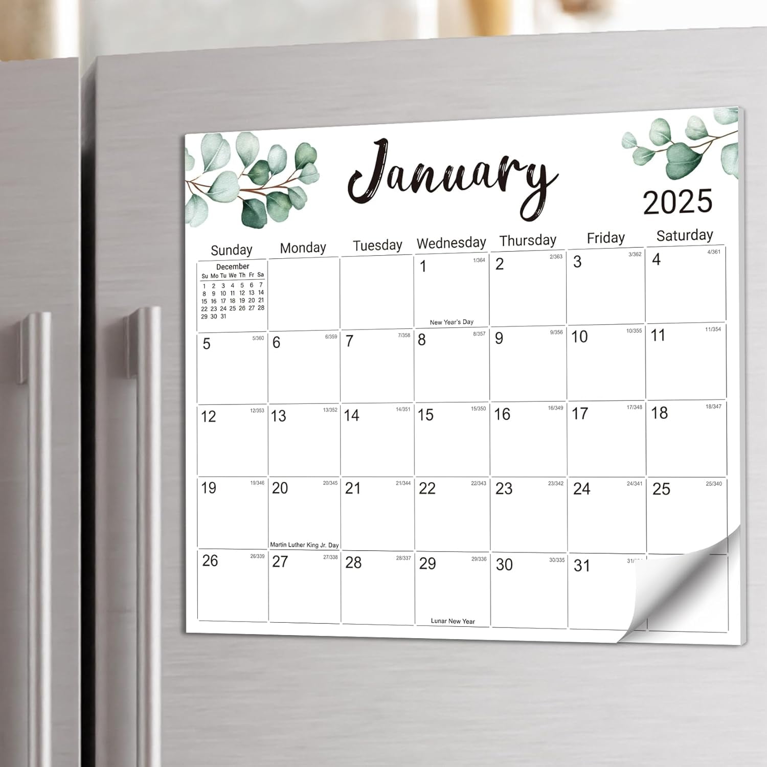 Aesthetic 2025-2026 Magnetic Calendar for Refrigerator, Fridge Calendar ...