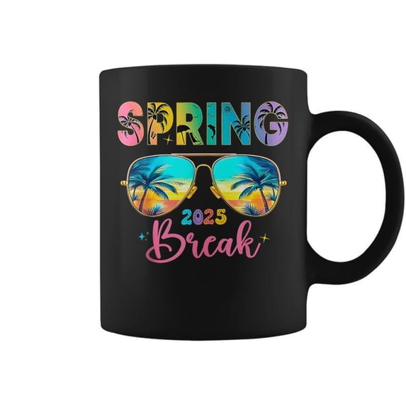 Aesthetic 2025 Spring Break Friends Family Matching Graphic Coffee Mugs ...