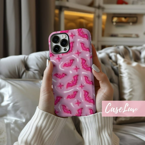 Aesthetic 3D Halloween Bat Printed Gothic Phone Case 11 12 13 14 15 16 ...