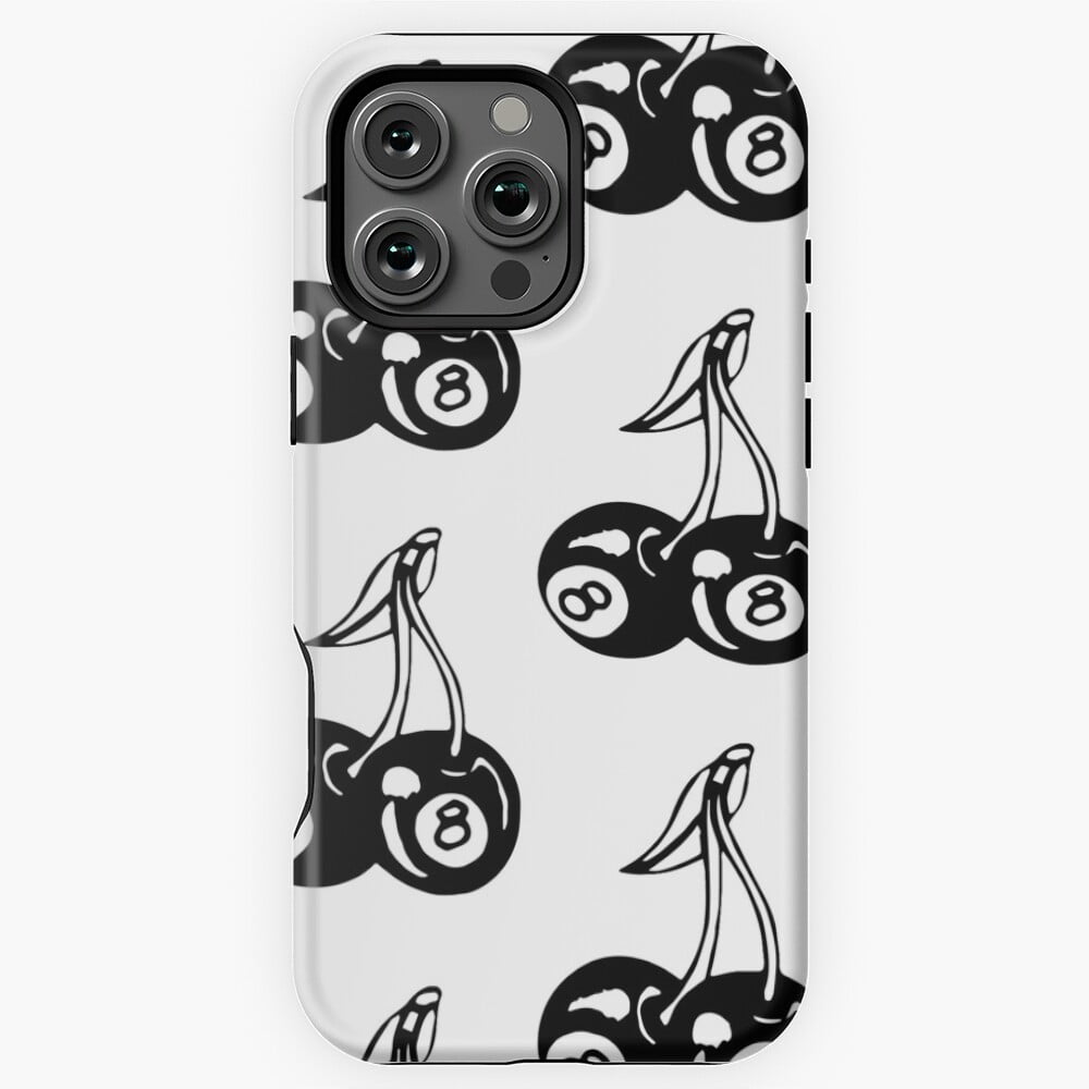 Aesthetic 8-Ball Cherries Retro Pattern Phone Case Compatible across ...