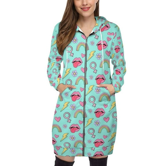 Aesthetic 90'S Retro Ranostalgia Girl Blue Hoodie Sweatshirt Women ...