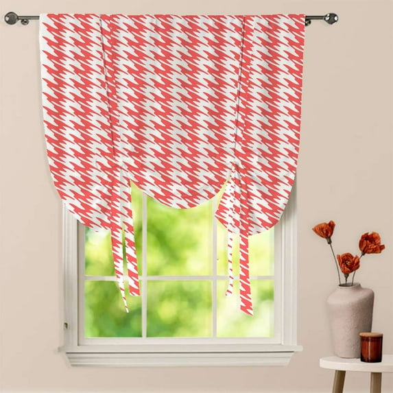 Aesthetic Antique Pink And White Ripple Window Curtain for Living Room ...