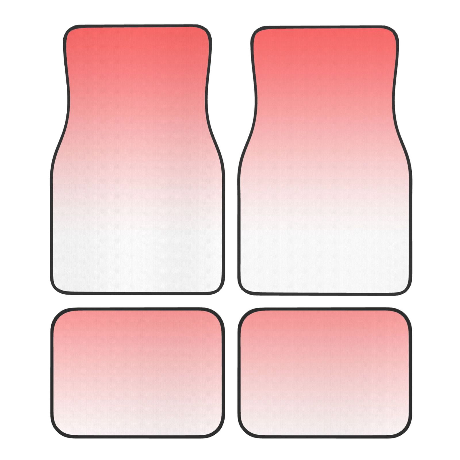 Aesthetic Antique Pink and White Gradient Floor Car Mat Universal Fit ...