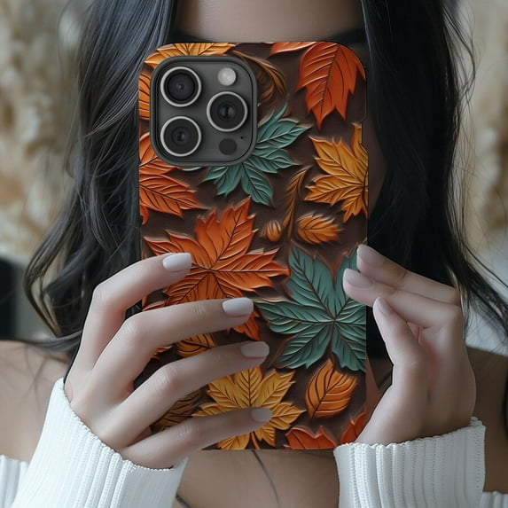 Aesthetic Autumn Leaves Graphic Fall Phone Case for Autumn Lovers with ...