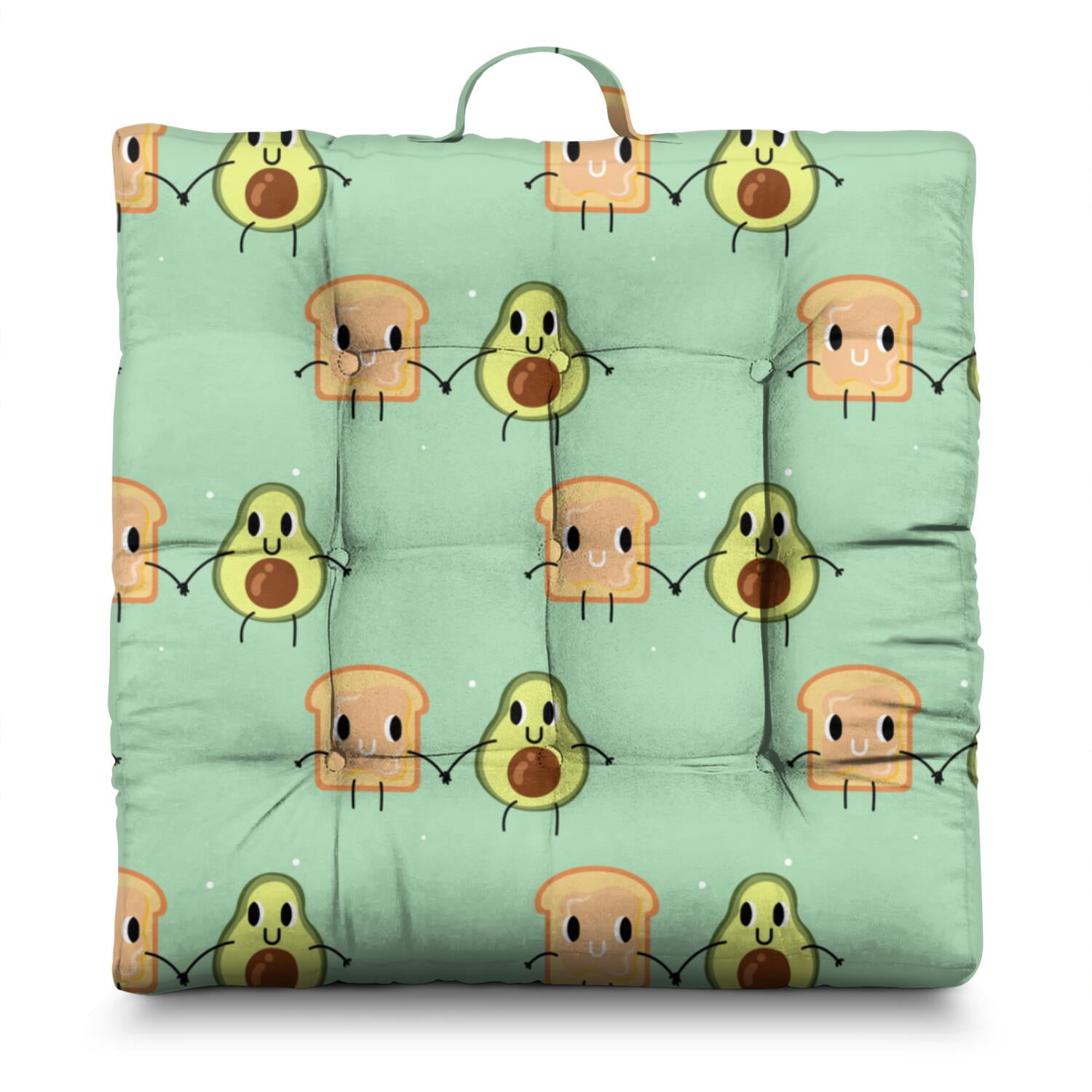 Aesthetic Avocado Pillow – 22x22 Inch Square Meditation Cushion, Dutch ...