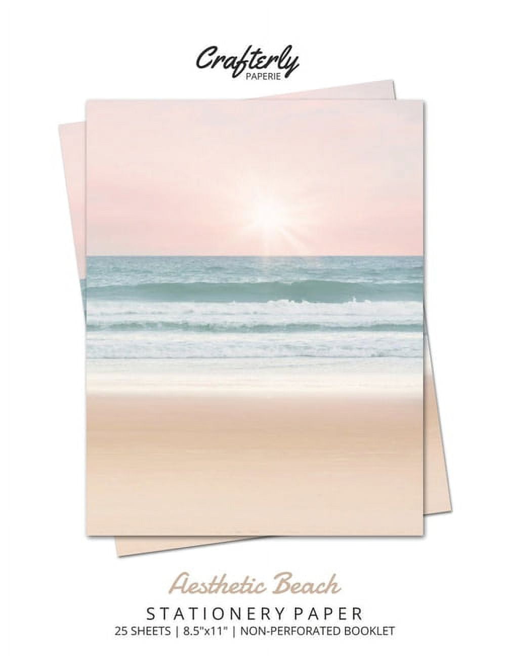 Aesthetic Beach Stationery Paper: Cute Letter Writing Paper for Home ...