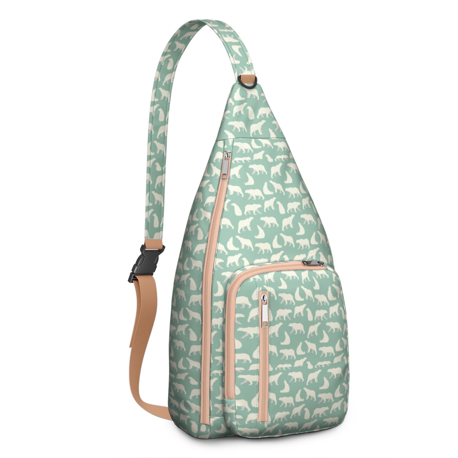 Aesthetic Bear Crossbody Bag - Artistic Wild Bear Print Sling Pack ...