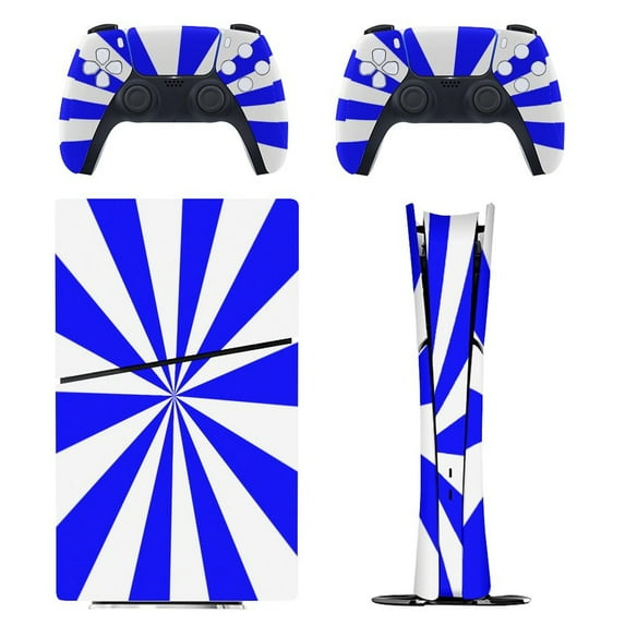 Aesthetic Blue And White Sunburst PS5/PS5 Slim Digital Disc Skin ...