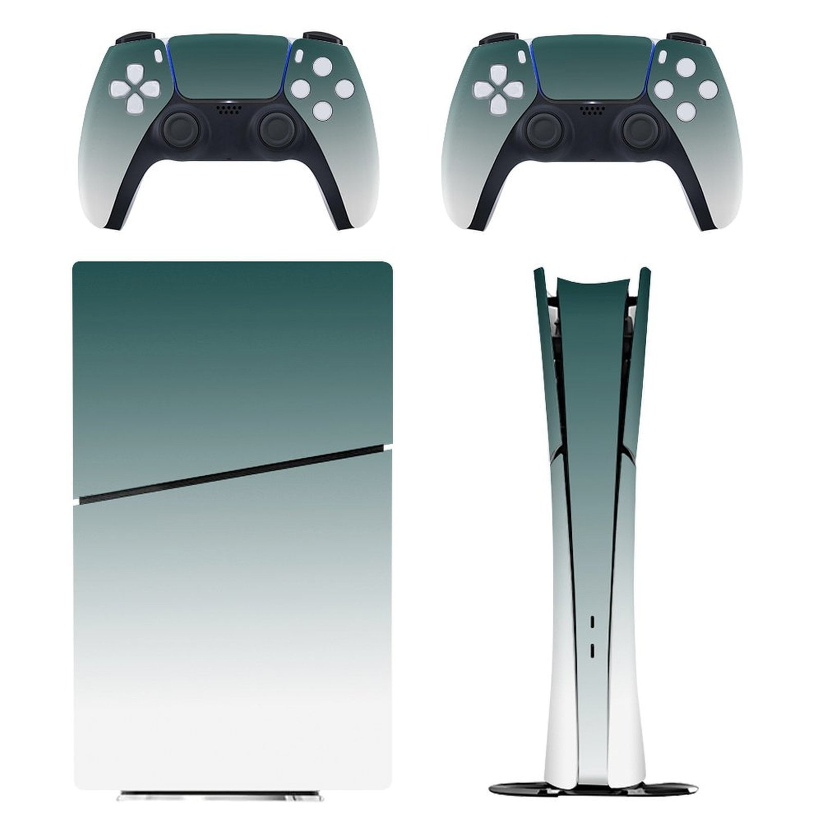 Aesthetic Blue Green And White Gradient PS5/PS5 Slim Digital Disc Skin ...