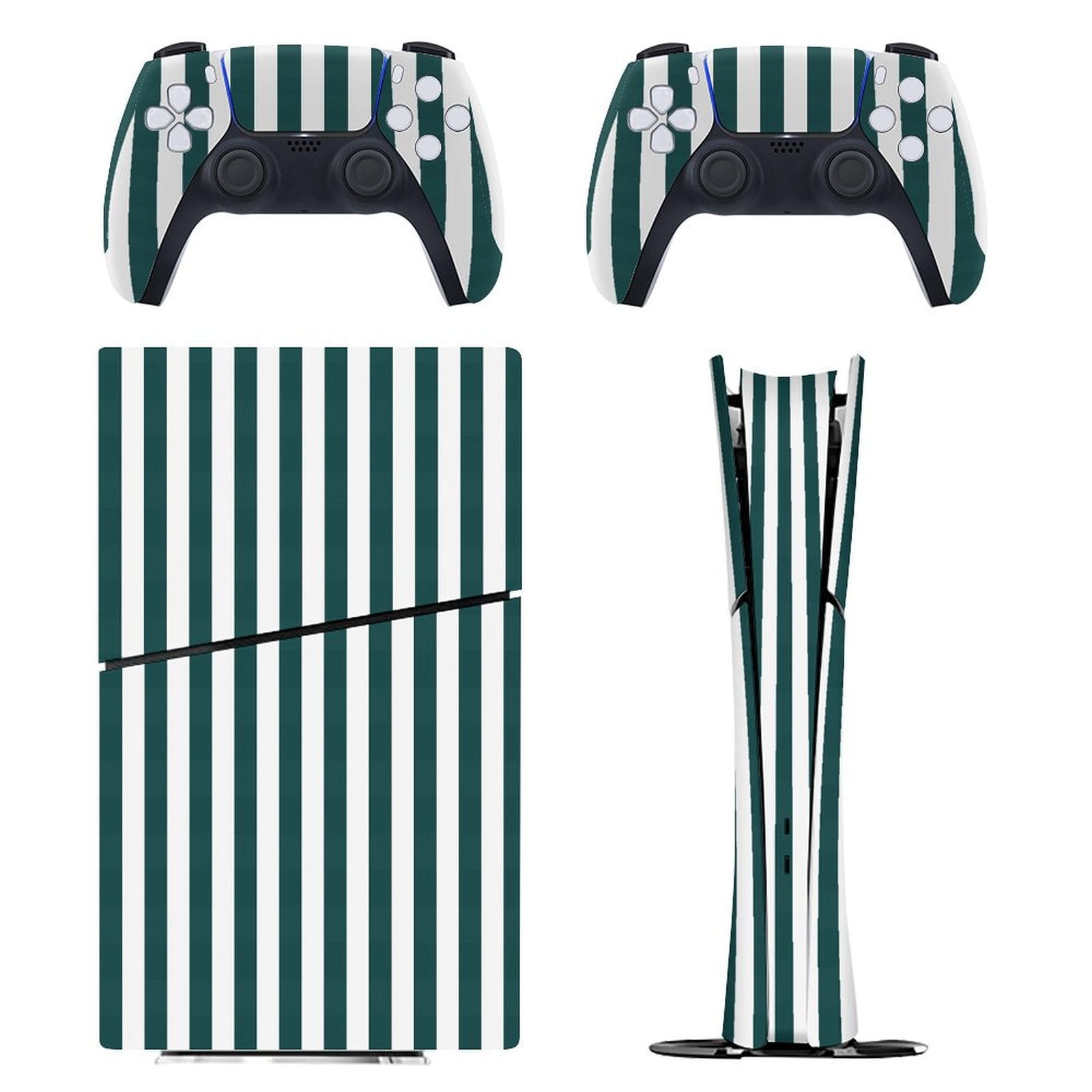 Aesthetic Blue Green And White Vertical PS5/PS5 Slim Digital Disc Skin ...