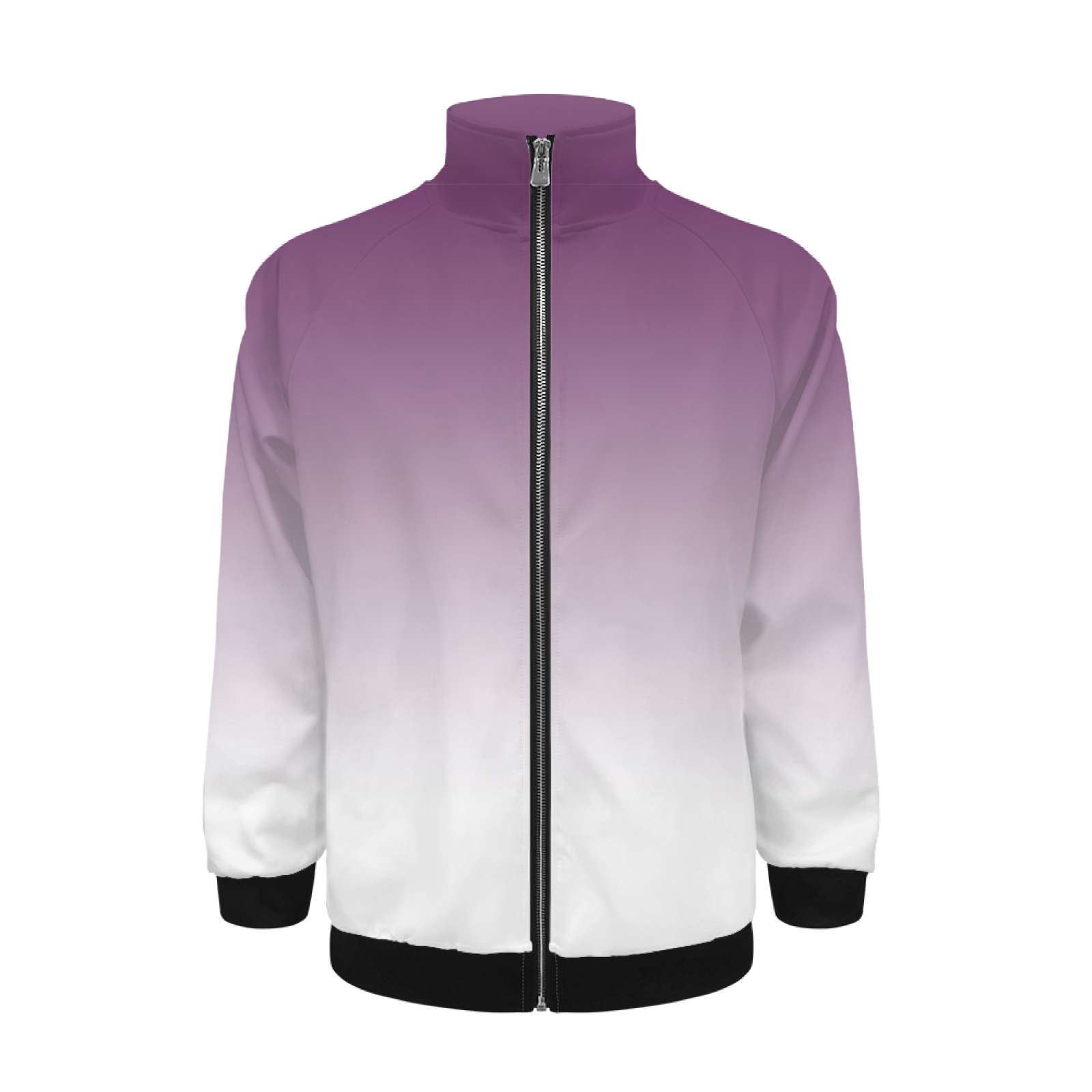 Aesthetic Blue Lilac And White Gradient Jacket Men's Street Cool Long ...