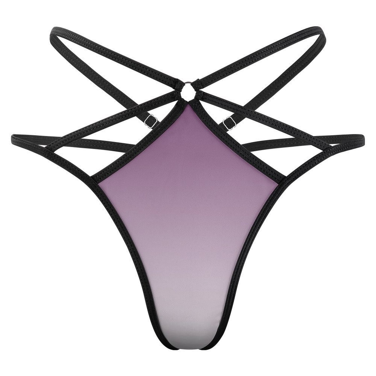 Aesthetic Blue Lilac And White Gradient Open Type Women's Panties ...