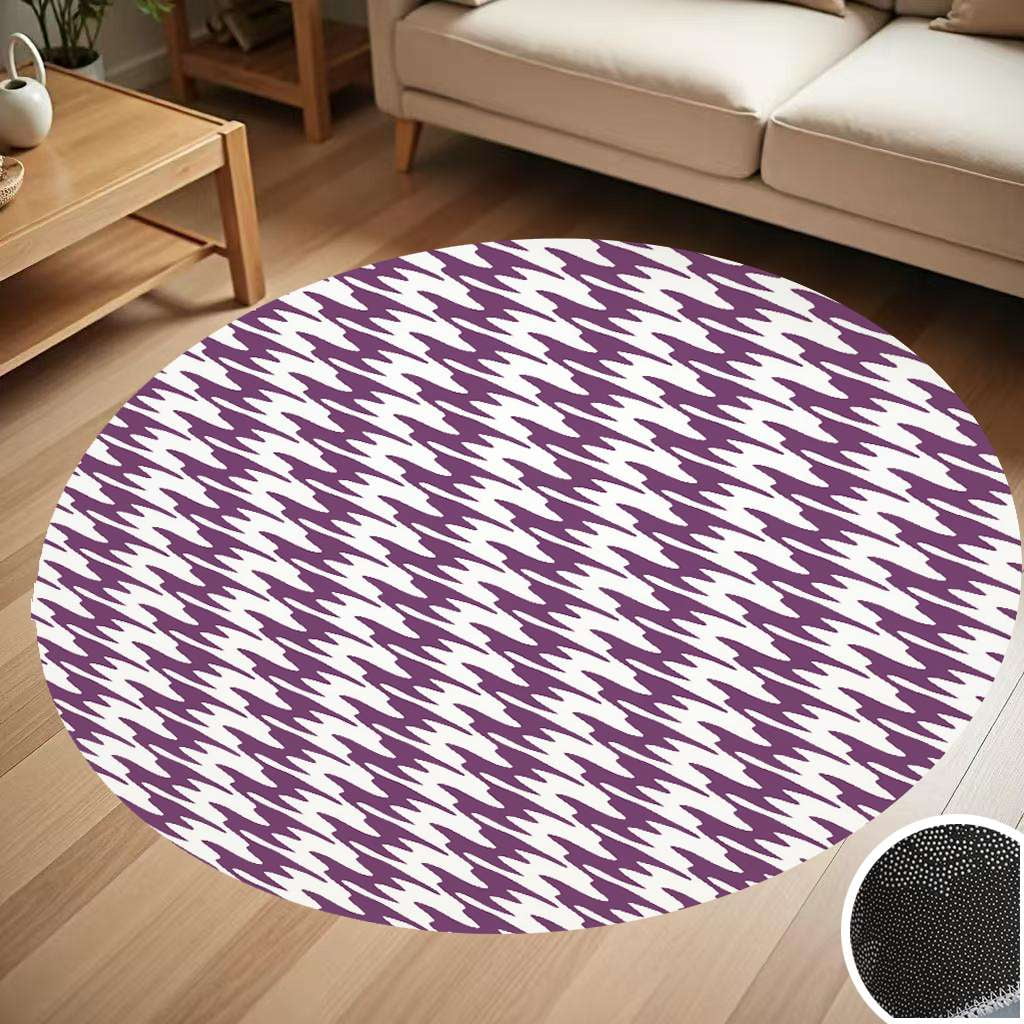 Aesthetic Blue Lilac And White Ripple Round Carpet Living Room Bedroom ...