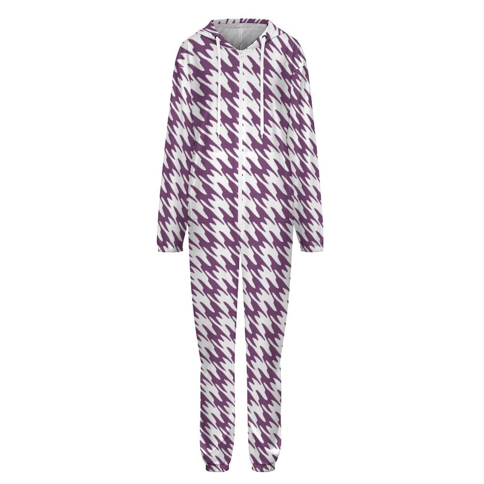 Aesthetic Blue Lilac And White Ripple Unisex Adult Onesie Pajamas with ...