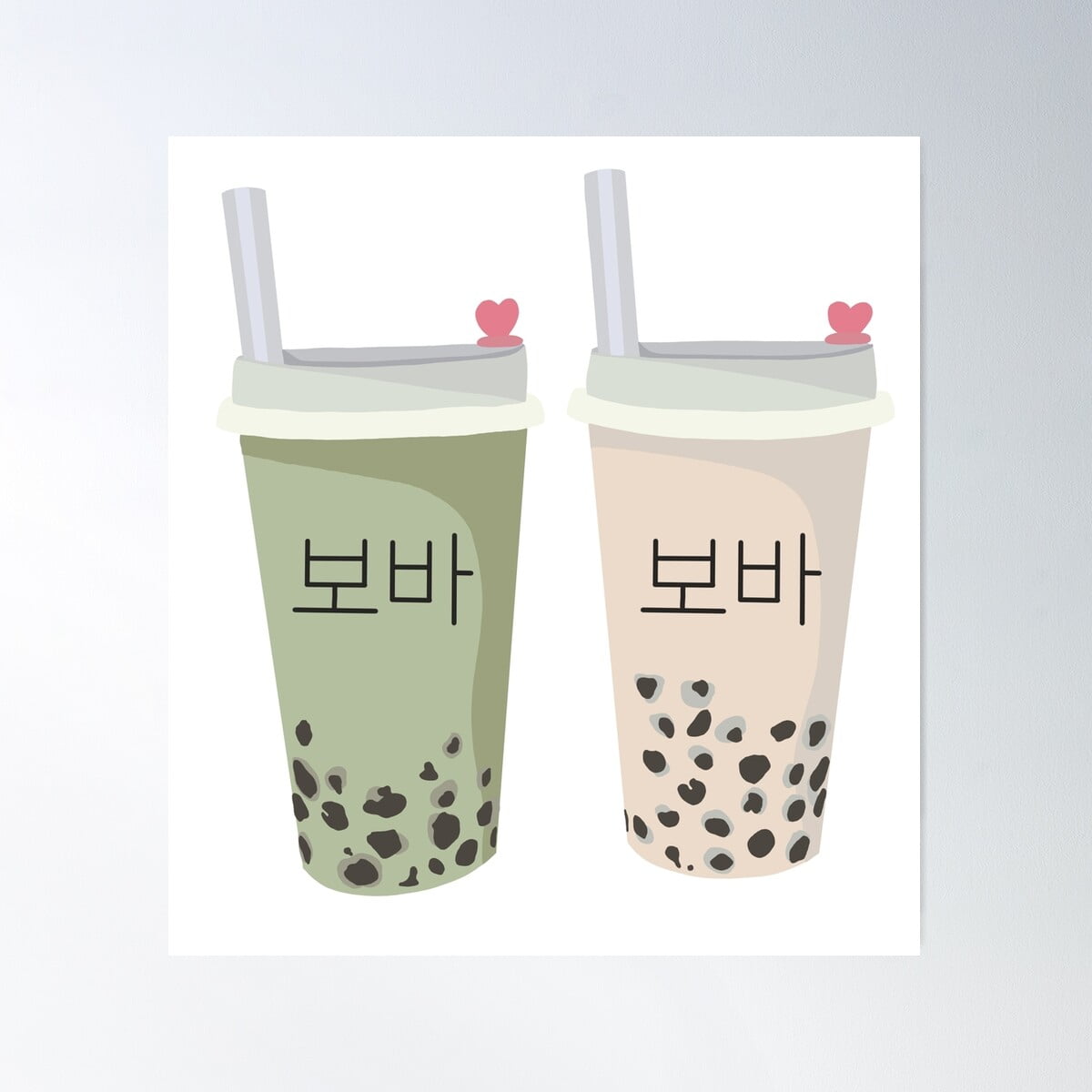 Aesthetic Boba/Bubble Tea Poster Wall Art, Modern Wall Decor For Living ...