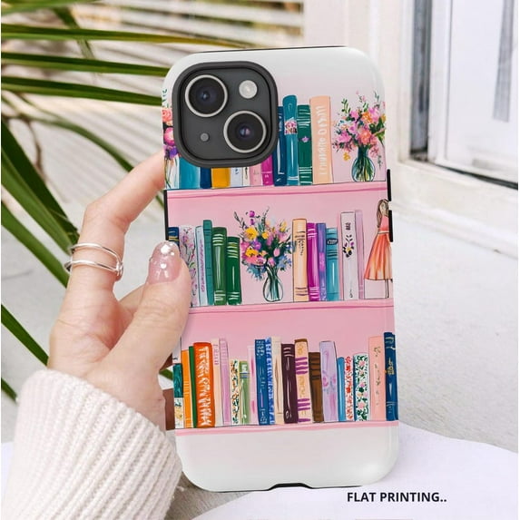 Aesthetic Bookish Floral Phone Case Cute Reader Gift iPhone 11–17 Pro ...