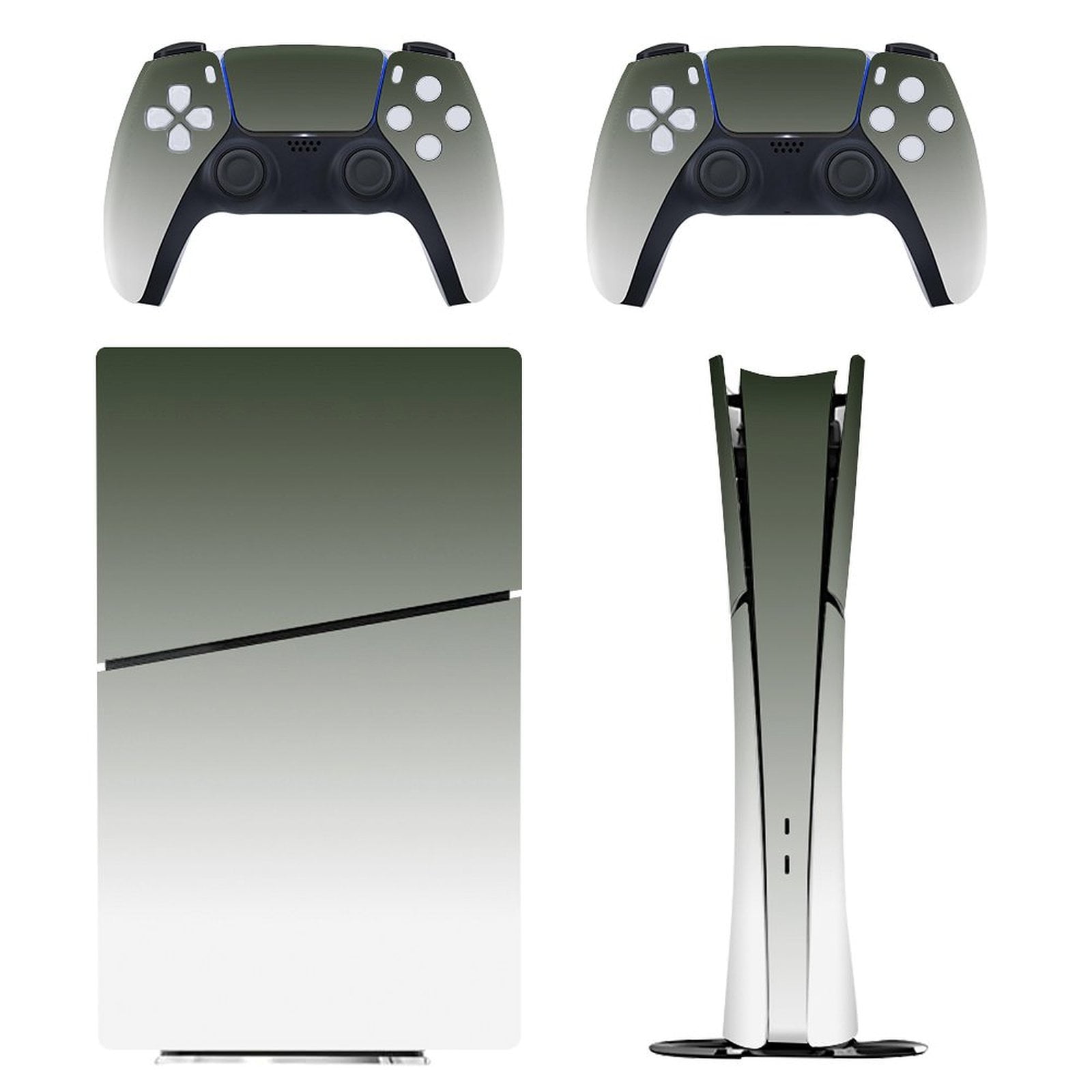 Aesthetic Bottle Green And White Gradient PS5/PS5 Slim Digital Disc ...