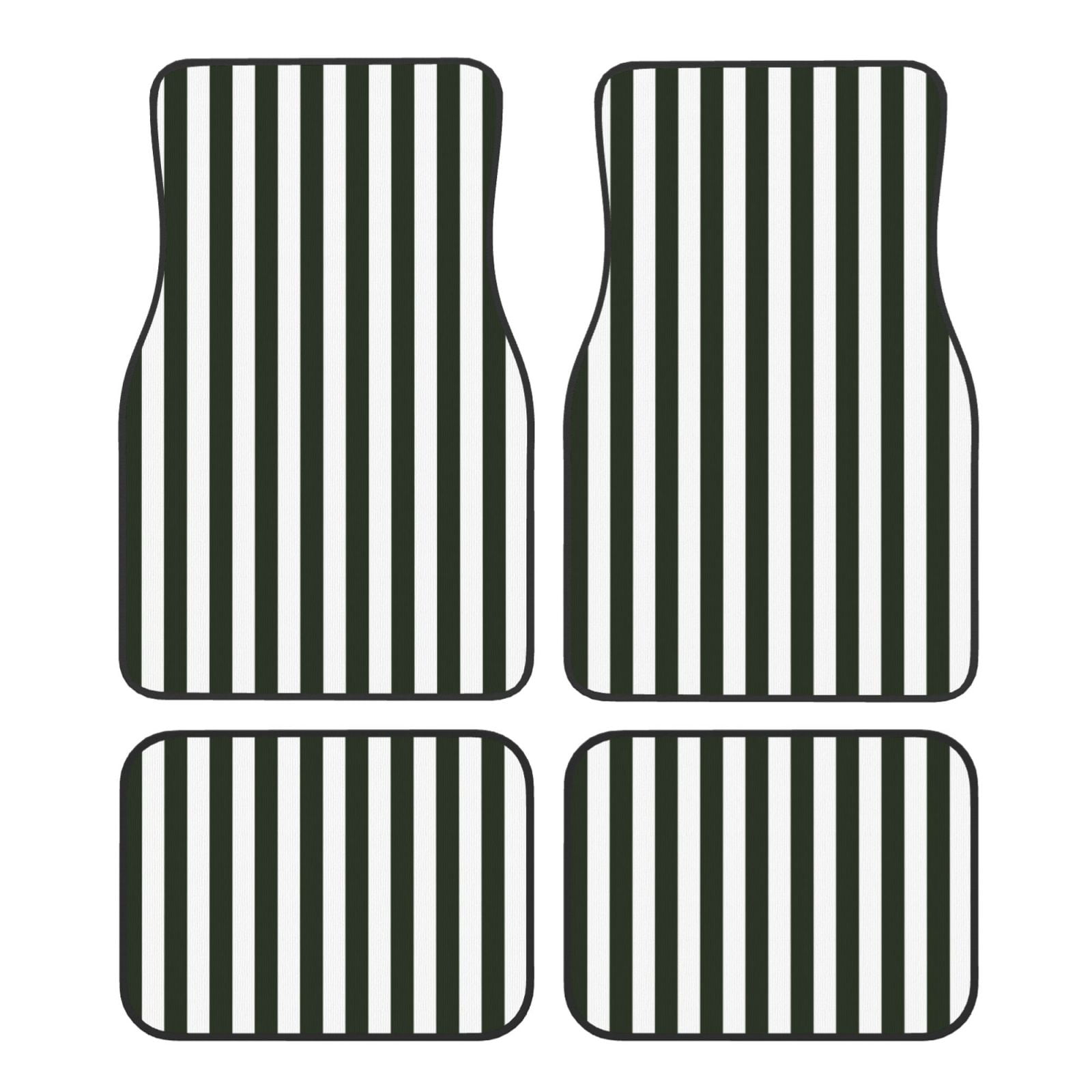 Aesthetic Bottle Green and White Vertical Floor Car Mat Universal Fit ...